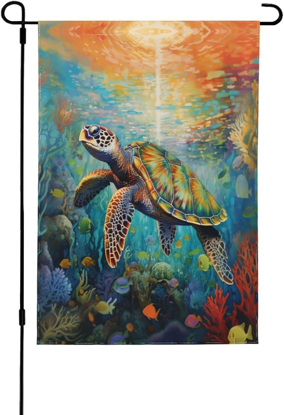 Sea Turtle Welcome Garden Flags Double Sided House flag, Ocean Animal ...