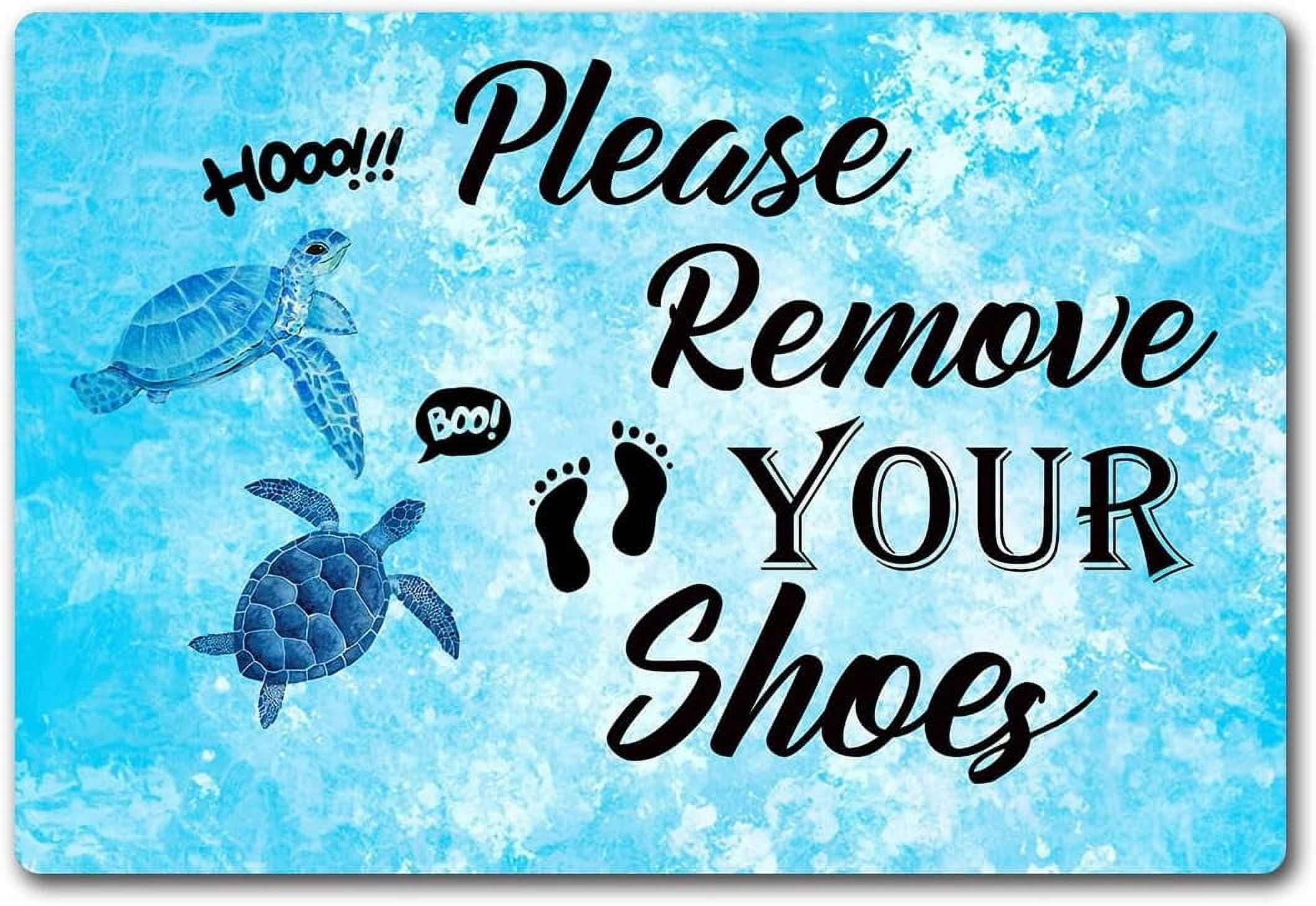 Sea Turtle Welcome Indoor/Outdoor Entryway Floor Mat Low Profile ...