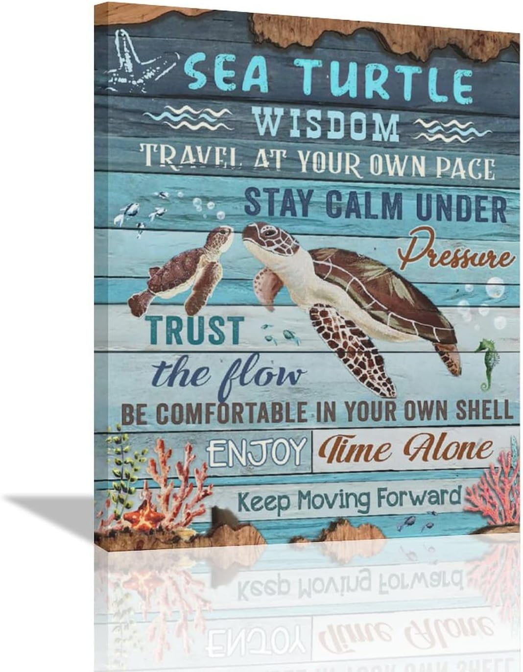 Sea Turtle Wisdom Wall Art Sea Turtle Pictures Wall Decor Life ...