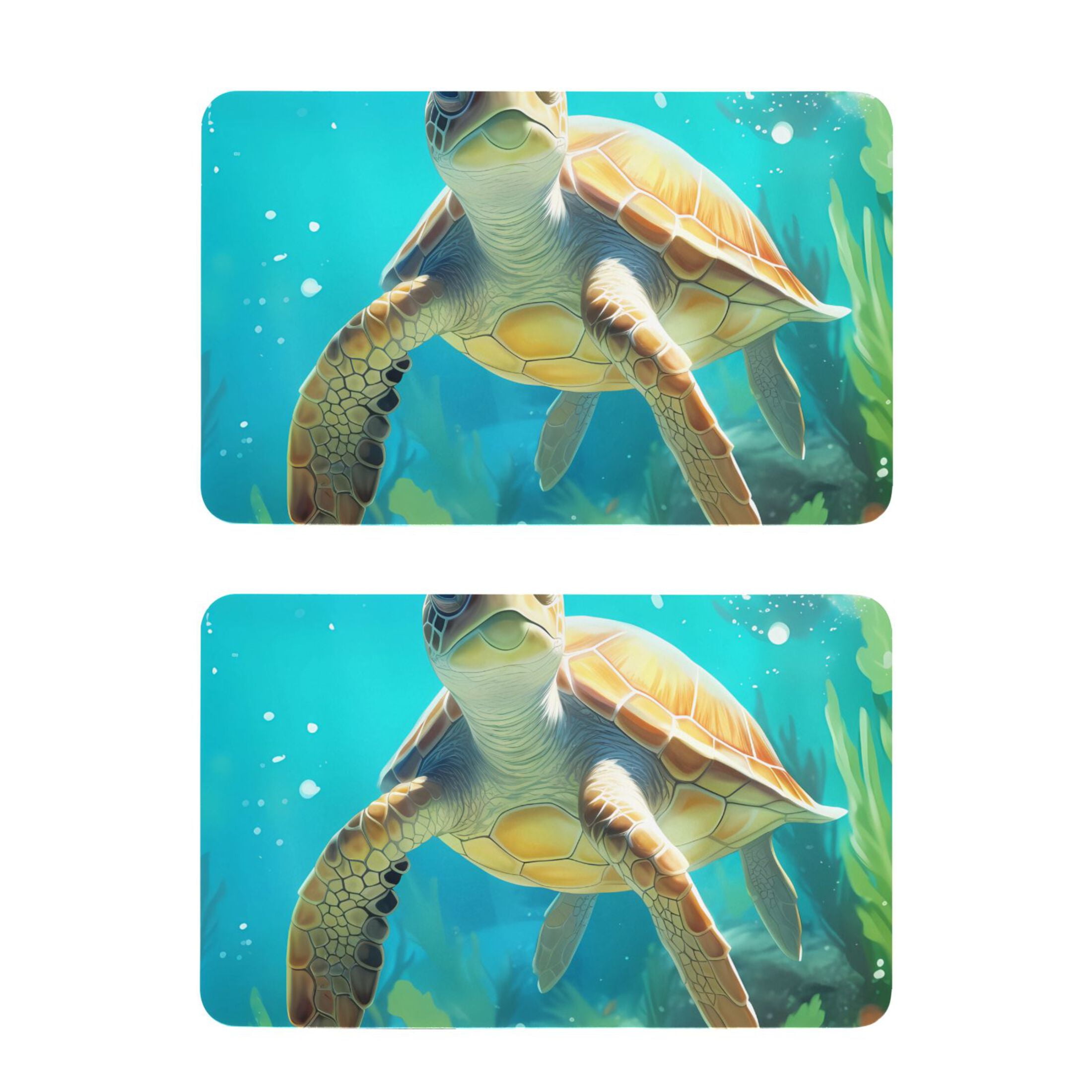 Sea Turtle and Seaweed Fridge Magnets Sticker Refrigerator Magnetic ...