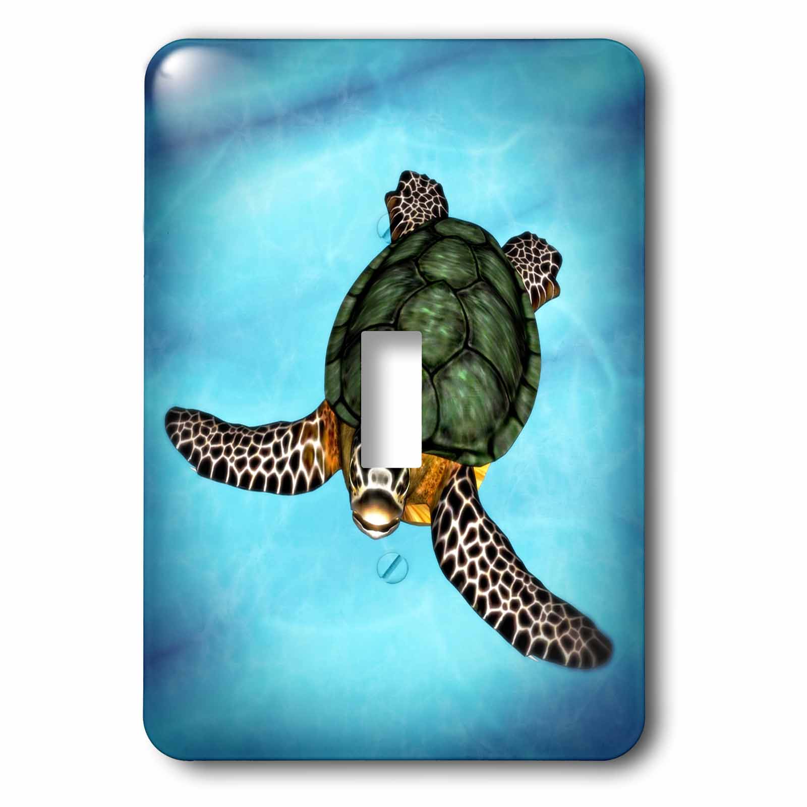 3dRose, Sea Turtle swimming in the Ocean, single toggle switch ...