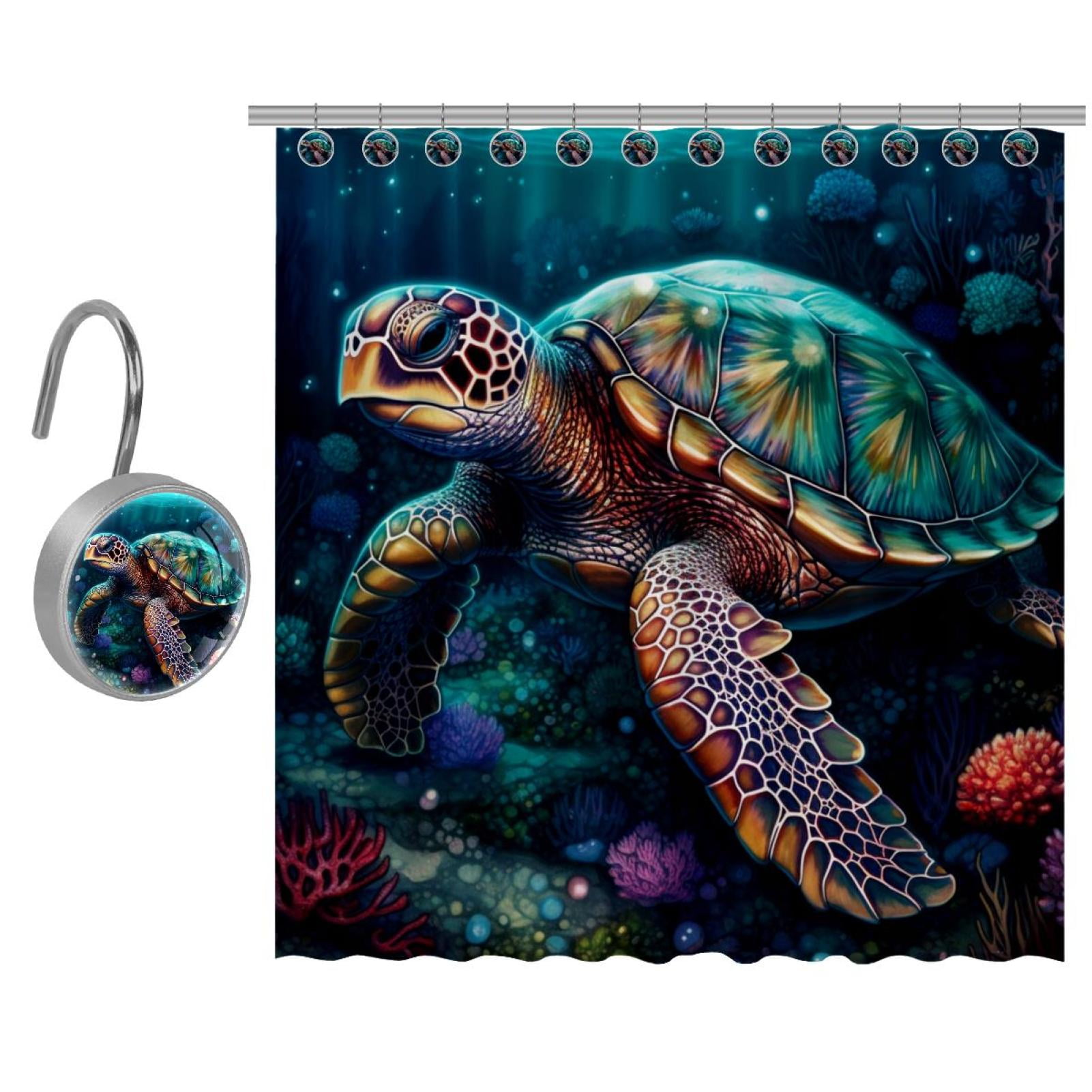 Sea Turtle Shower Curtain, Bathroom Beach Decorations - Walmart.com