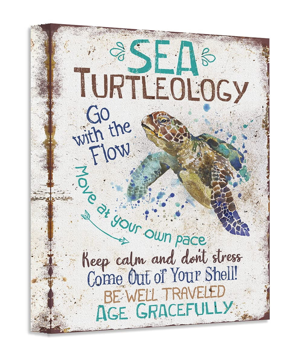 Sea Turtleology - Inspirational Beach House Decor, Keep Calm and Don't ...