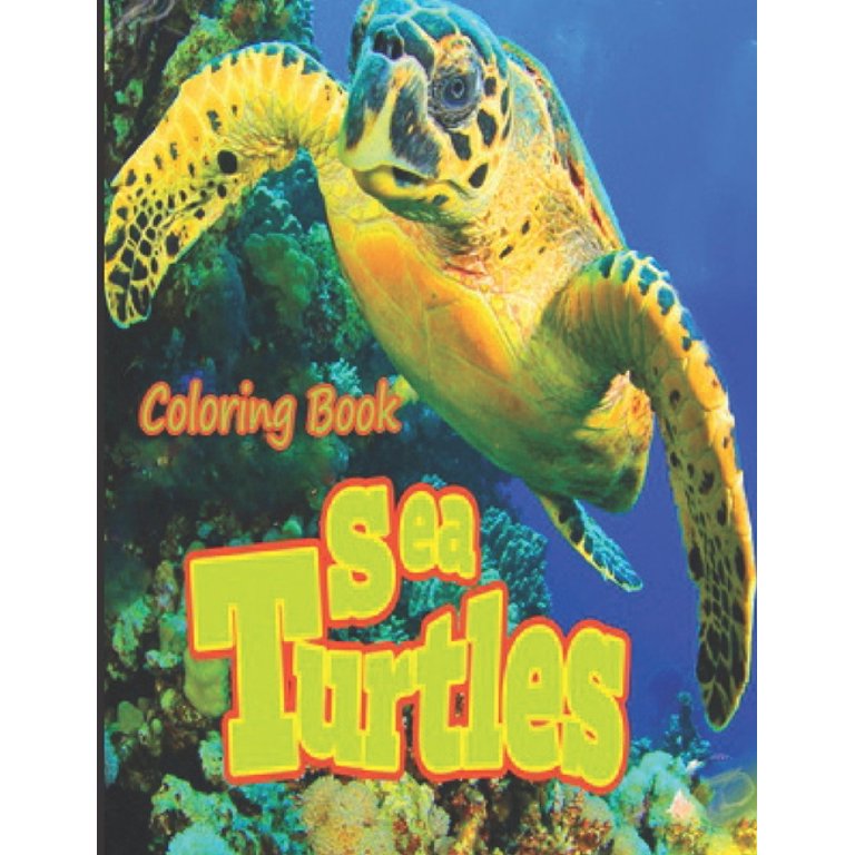 adult coloring book sea turtle