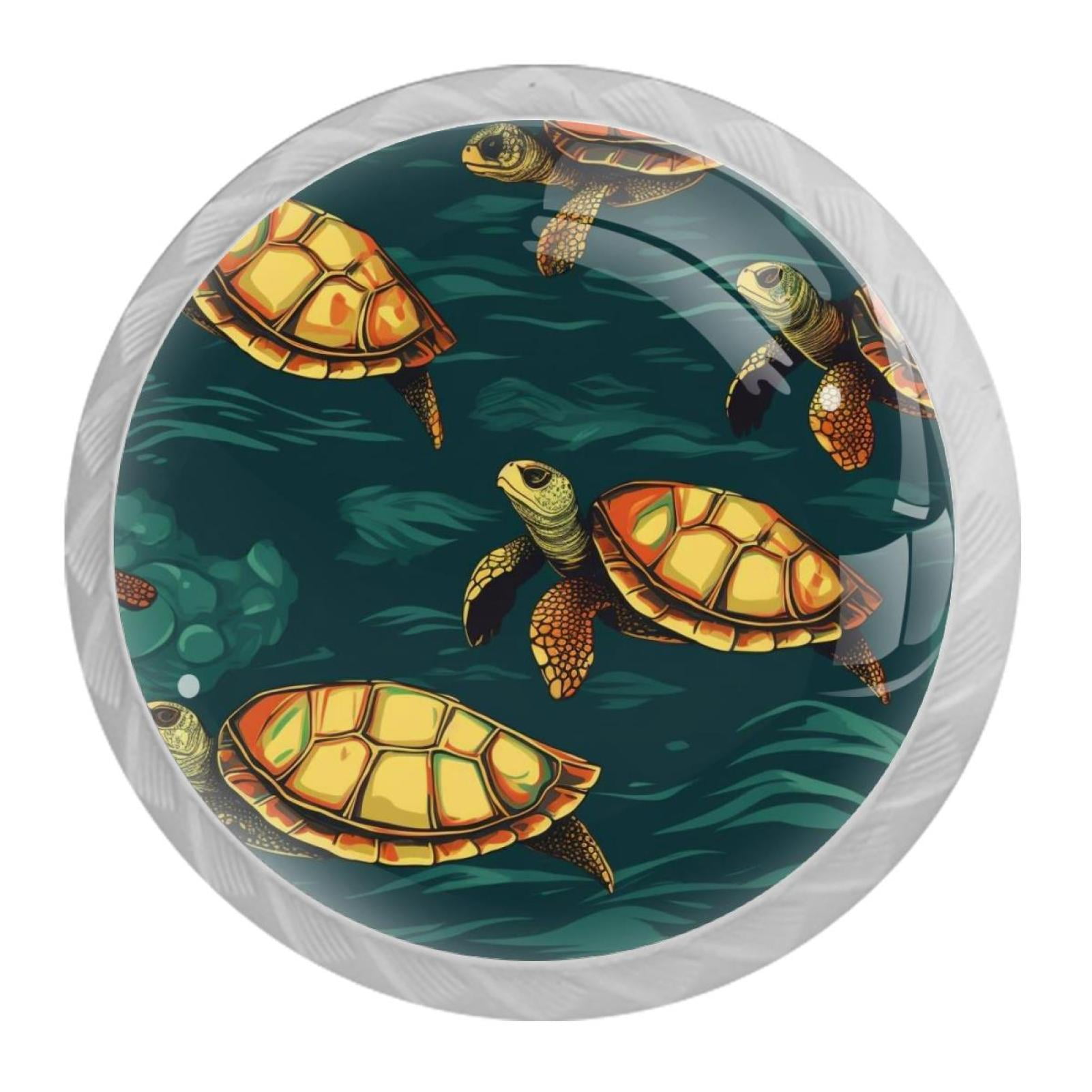 Sea Turtles Cute Seamless Custom Drawer Knobs - Cabinet Knobs ABS Glass ...