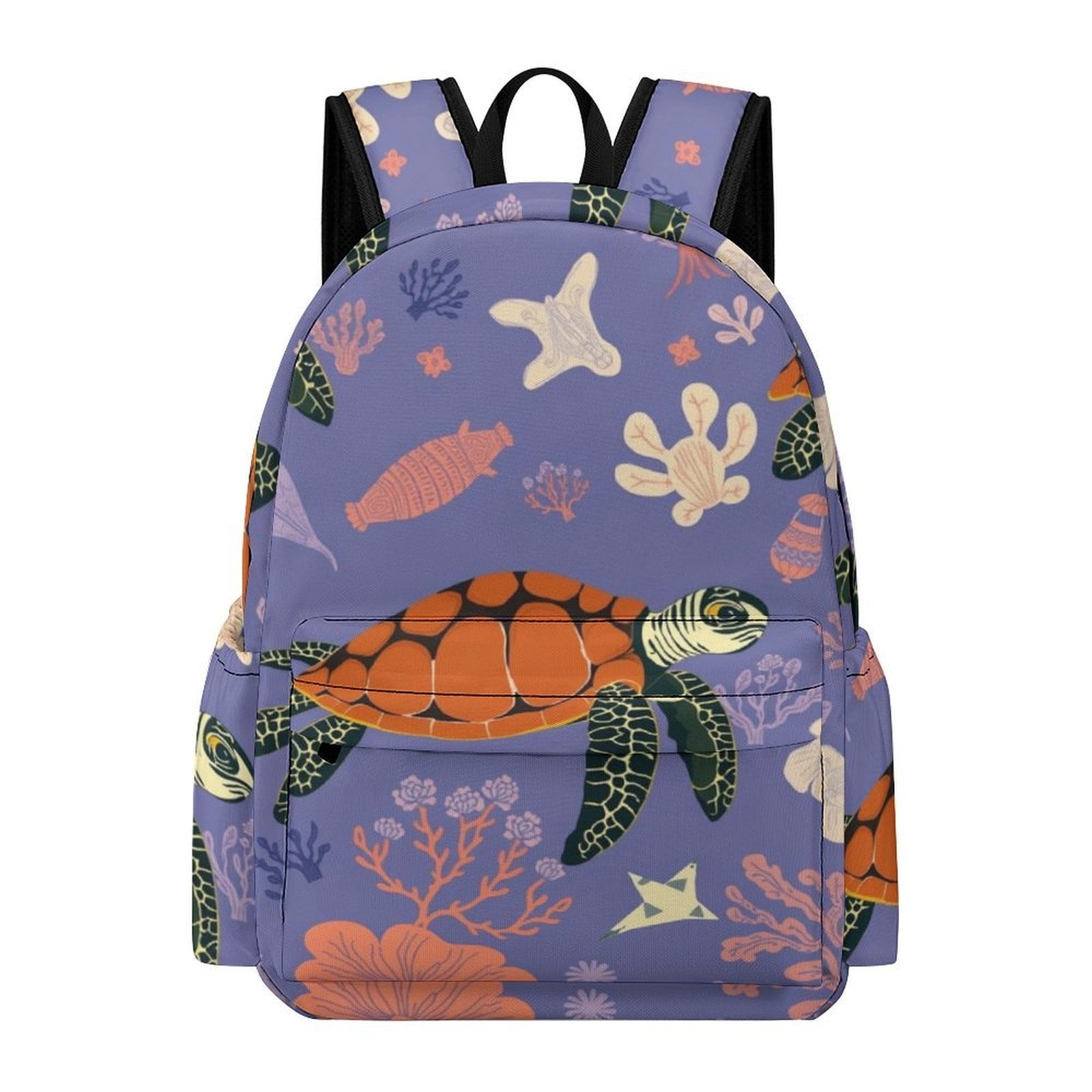 Sea Turtles Ocean Coral Book Bag Men Backpack For Teen Large Capacity ...