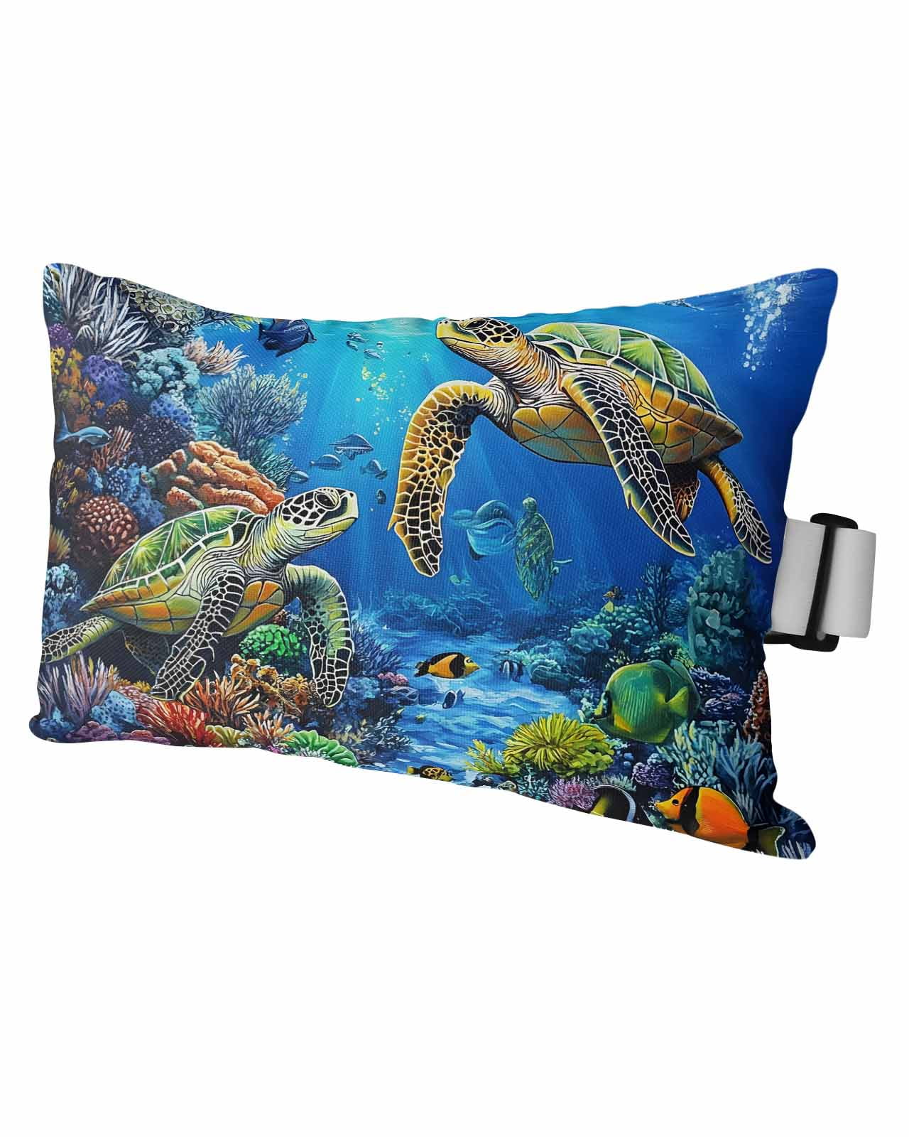 Sea Turtles Outdoor Head Resting Pillows with Insert Summer Blue Ocean ...