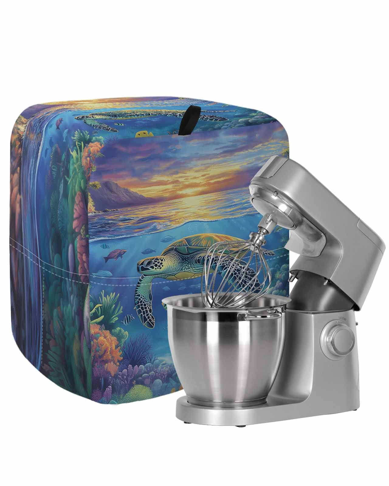 Sea Turtles Stand Mixer Dust Cover with Storage Pocket & Handles ...