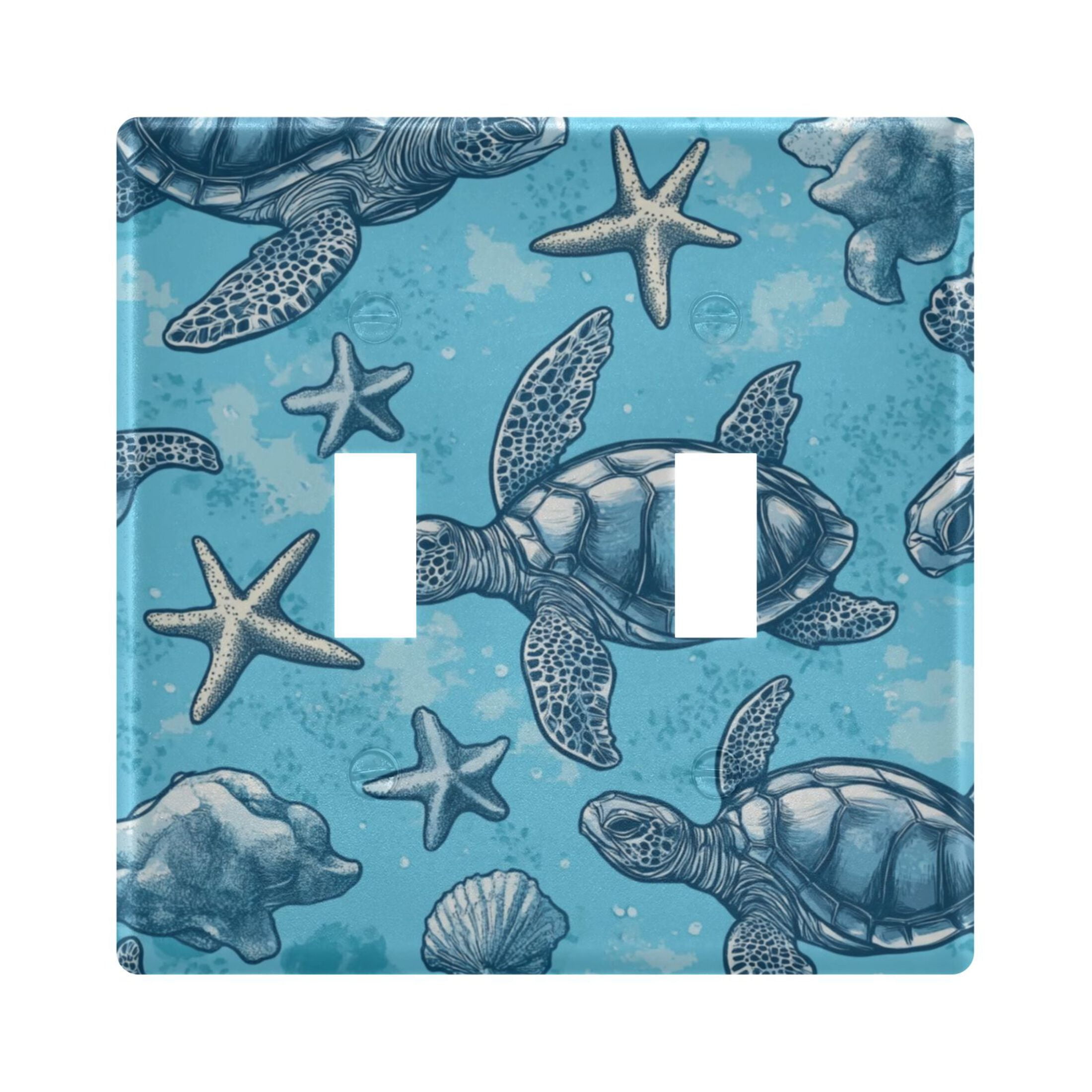 Sea Turtles and Starfish Pattern Decorative Light Switch Plates Switch ...