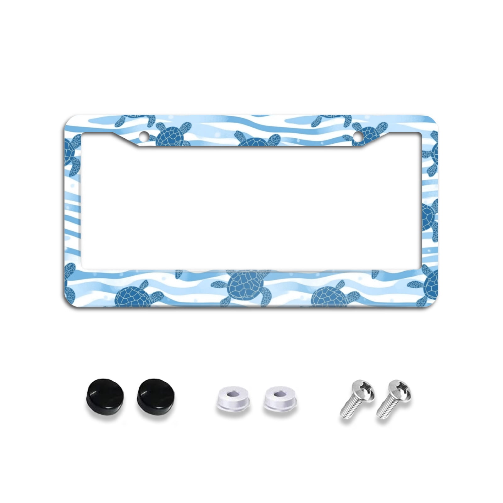 Sea Turtles and Waves License Plate Frames for Women Men Car Plate ...