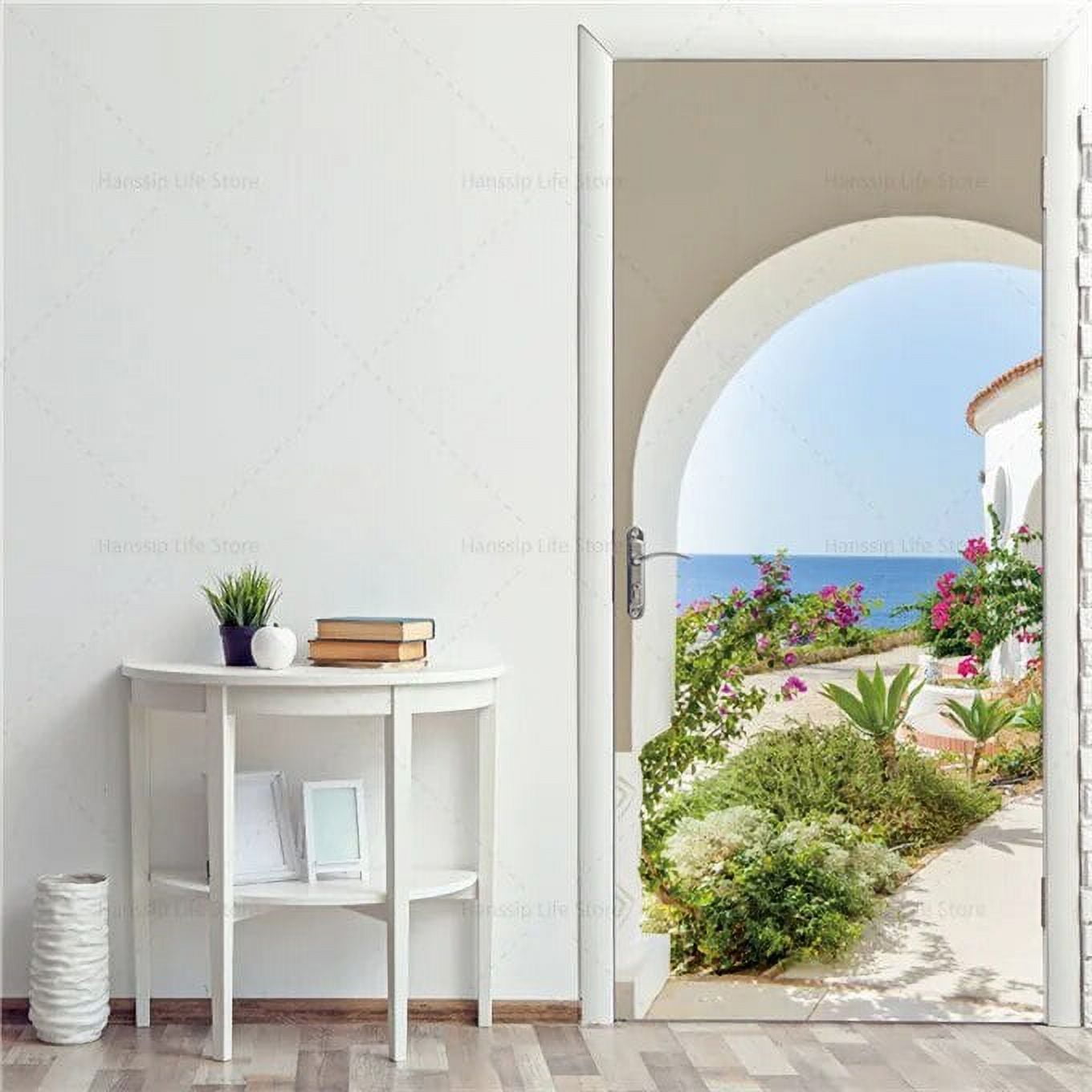 Sea View Scenery Door Sticker Mural Self Adhesive 3D Wallpapers Beach ...
