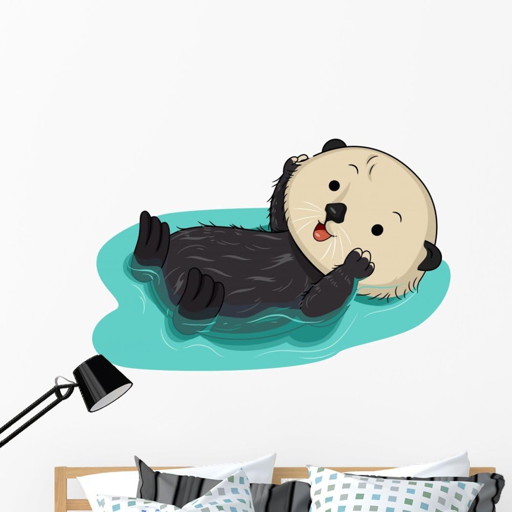 Sea Water Float Wall Decal Peel and Stick Animal (48 in W x 38 in H ...