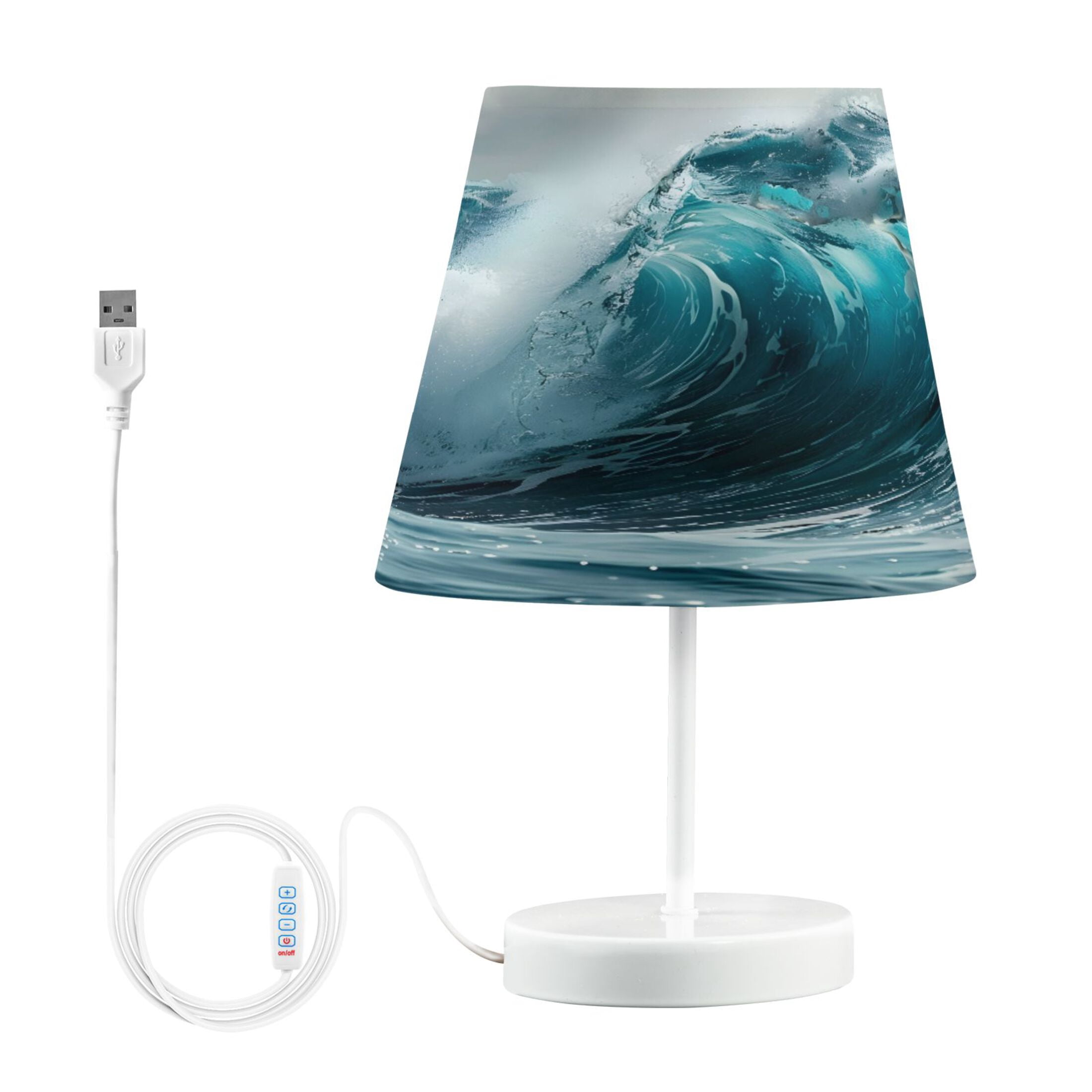 Sea Wave Desk Lamp LED Table Nightstand Lamps with 3 Color Temperatures ...