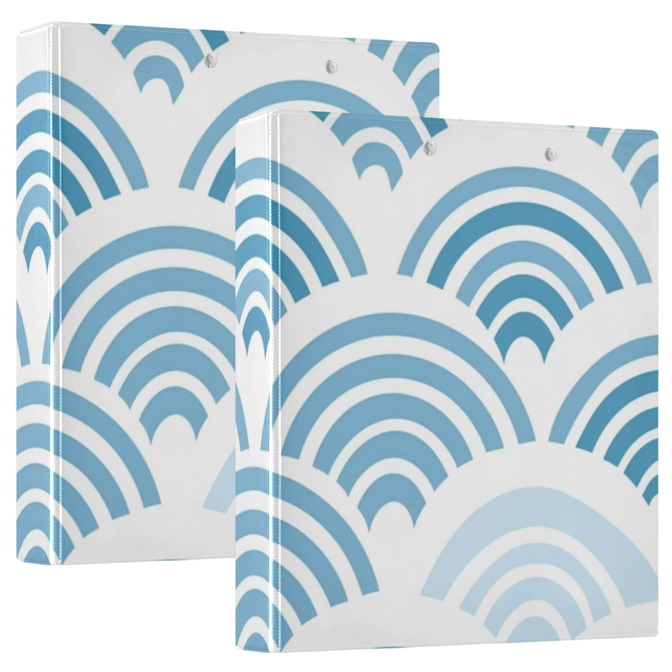 Sea Wave Hardcover 3 Ring Binder 1.5 inch Round Rings with Interior ...