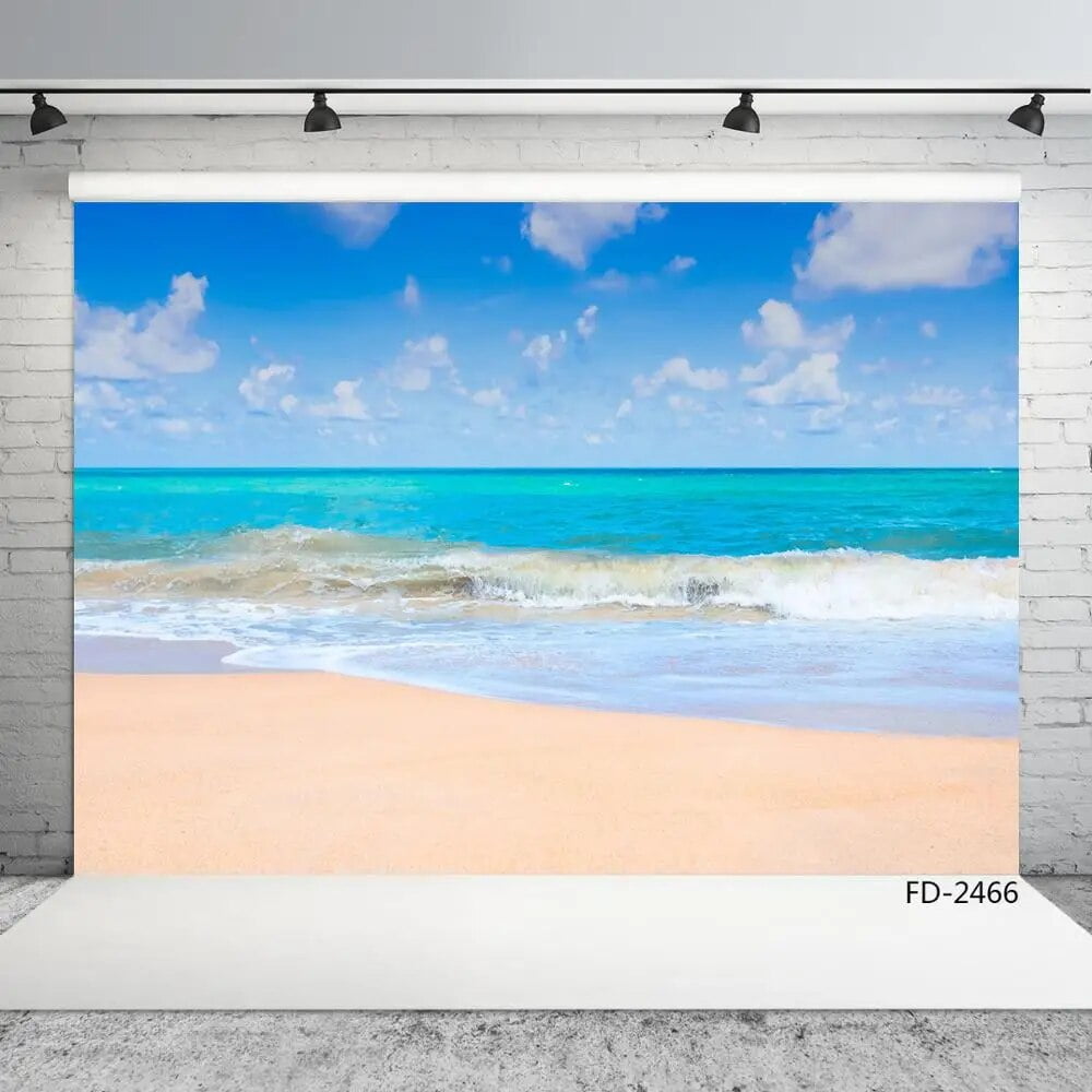 Sea Wave Sand Beach Blue Sky Scenery Portrait Children Newborn ...