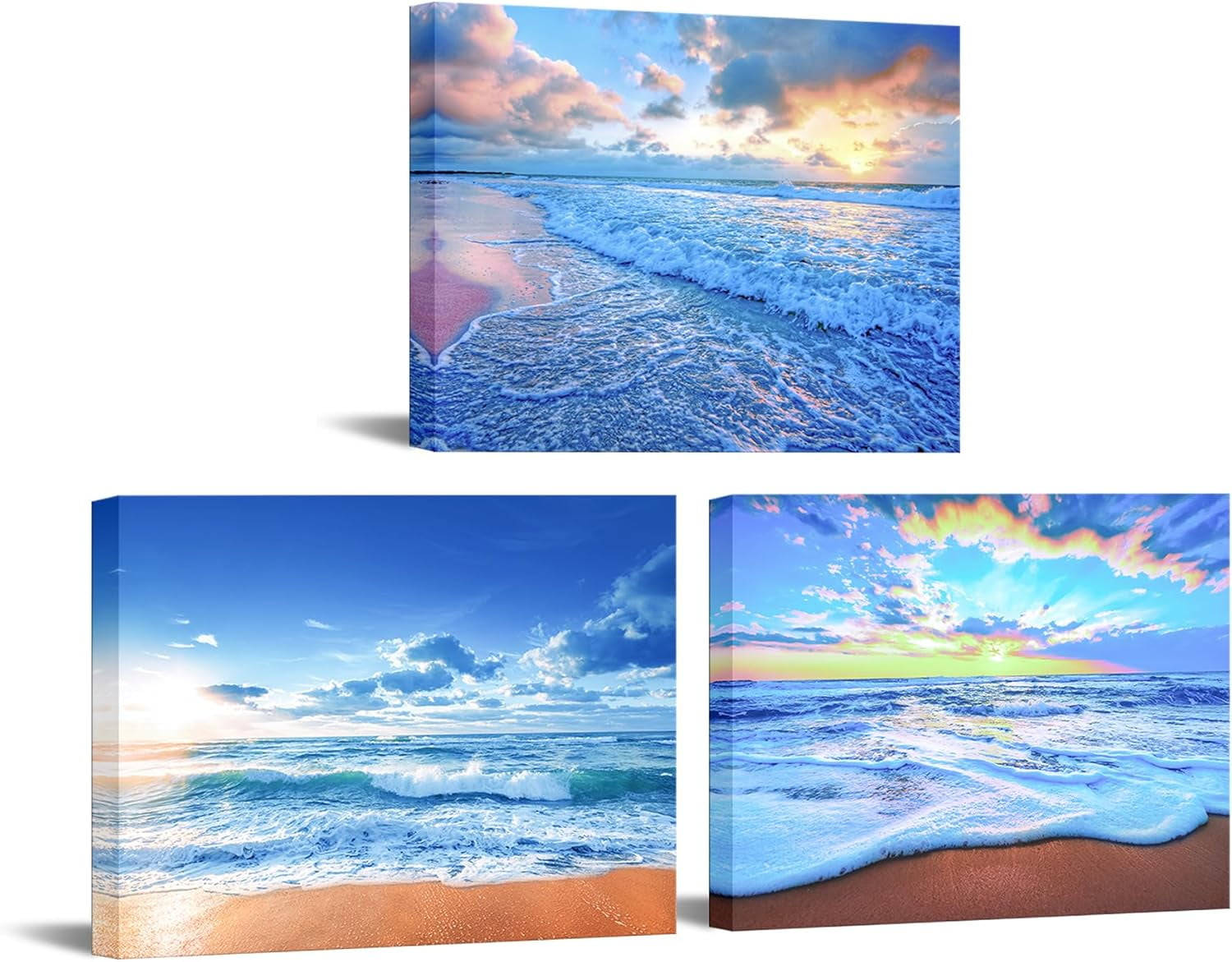 Sea Waves Canvas Wall Art Ocean Beach Seascape Wall Decor for Beach ...