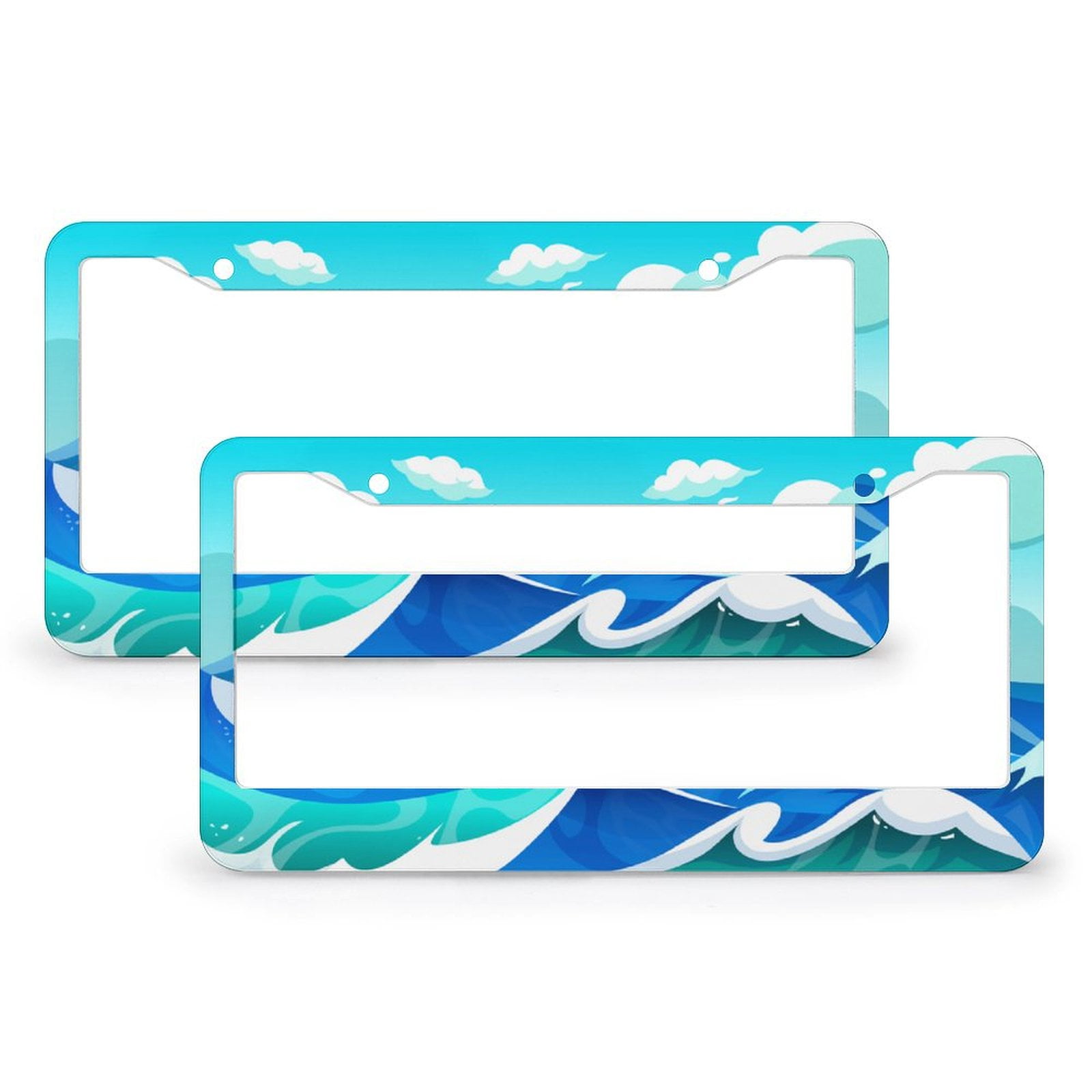 Sea Waves Ocean Landscape Water Ripple Surface License Plate Frame - 2 ...