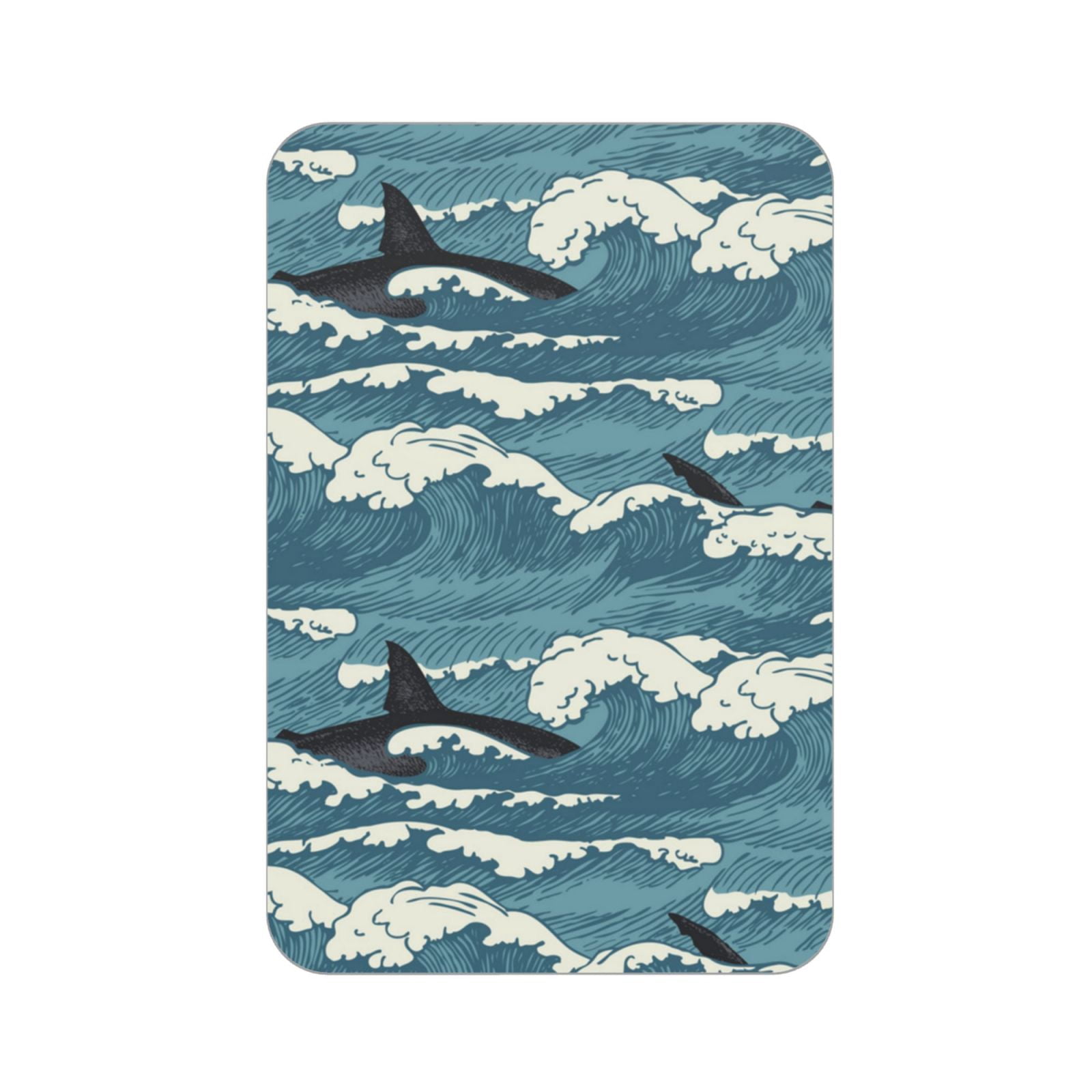 Sea Waves Shark Vintage Acrylic Fridge Magnets Decorative Refrigerator ...