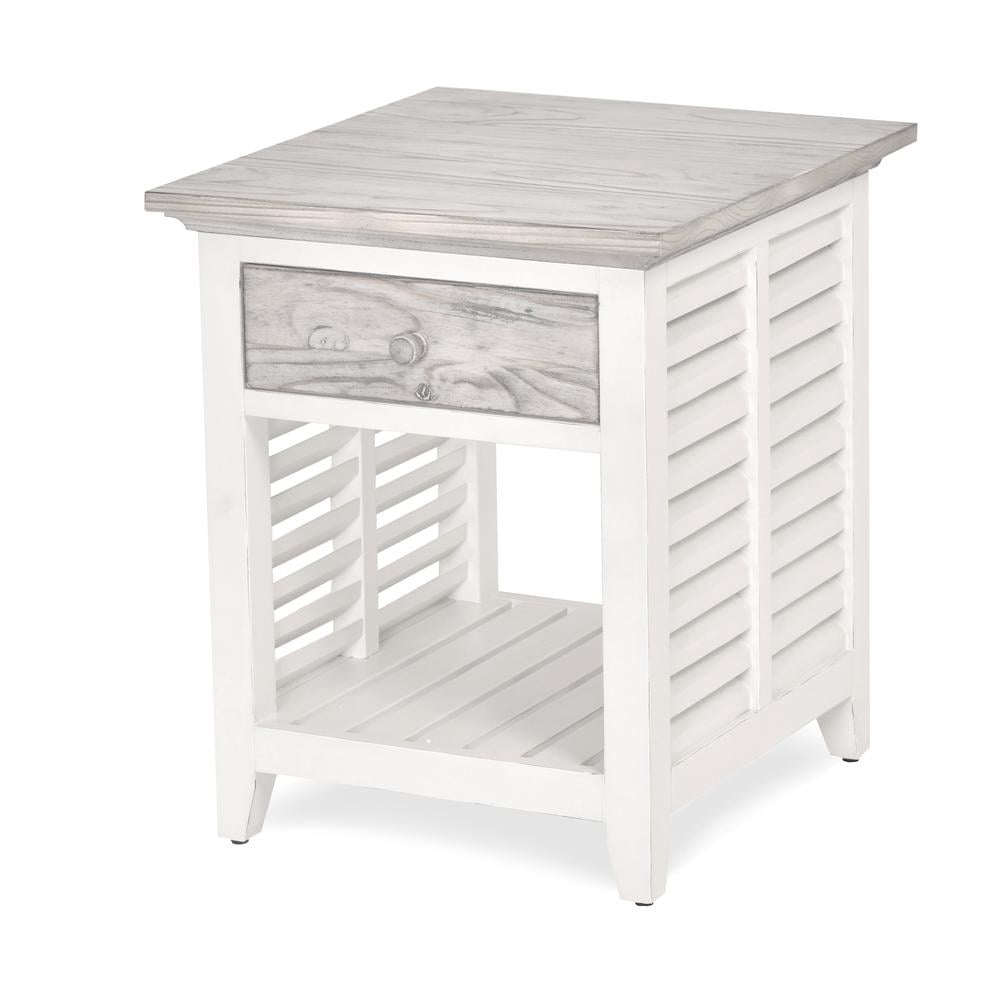Sea Wind Florida Islamorada White Pine Wood End Table for Living Room ...