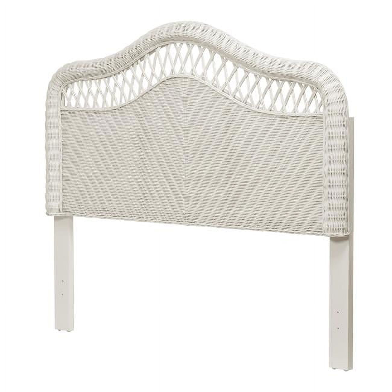 Sea Wind Santa Cruz Queen Size Headboard, Coastal Wood in White ...