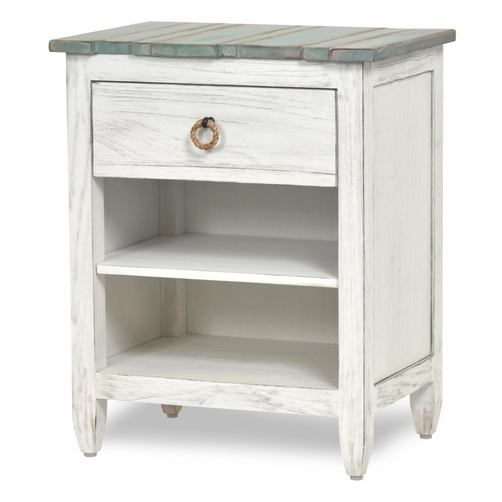 Sea Winds Picket Fence 1-Drawer Nightstand, Distressed Wood Finish ...