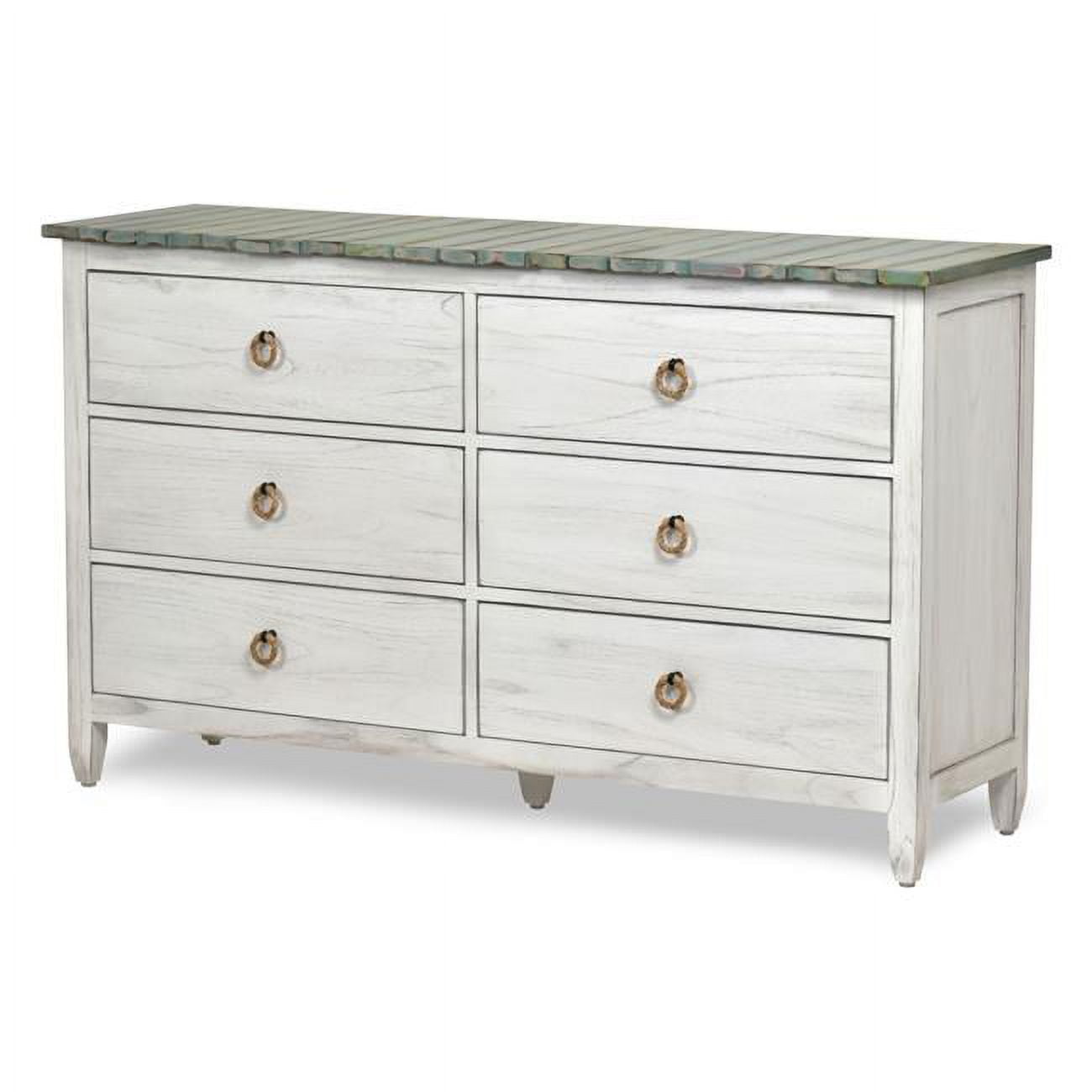 Sea Winds Picket Fence 6-Drawer Dresser Blue Finish - Walmart.com