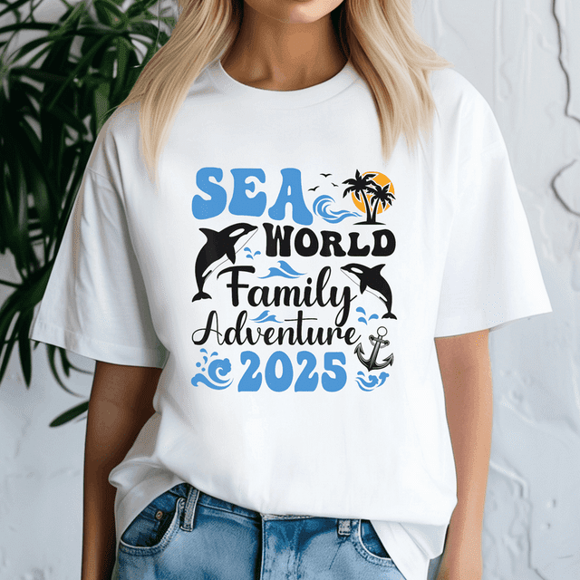Sea World Family Adventure 2025 Family Sea World Matching, Summer Vacation Tshirt - Walmart.com