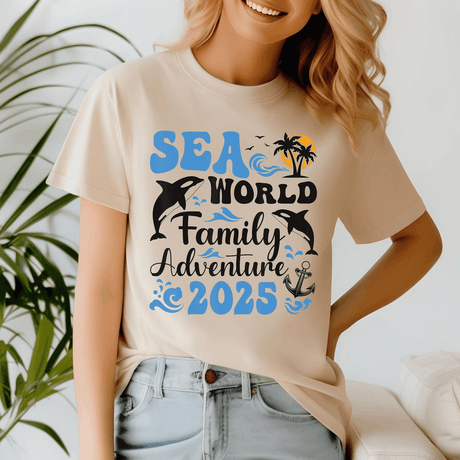 Sea World Family Adventure 2025 Family Sea World Matching, Summer Vacation Tshirt - Walmart.com