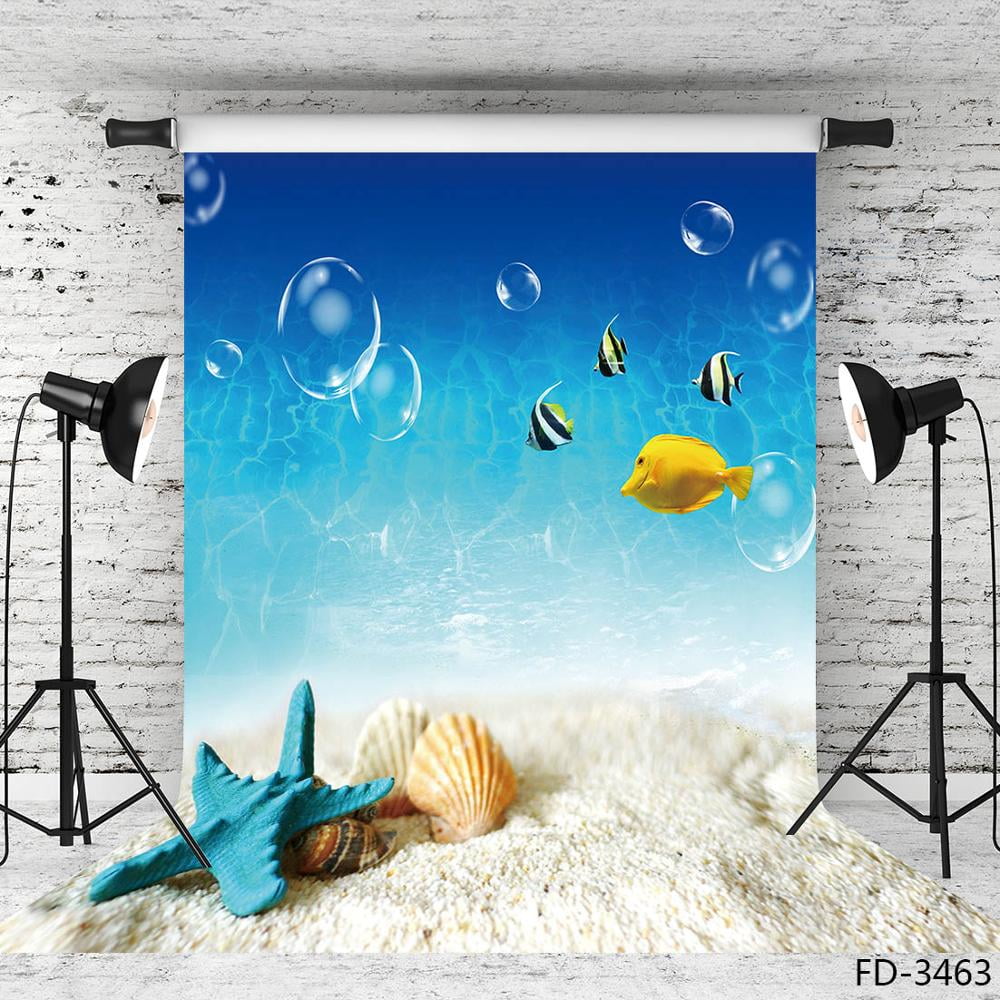 Sea World Fish Shell Star Sand Beach Backdrops Baby Children Portrait ...