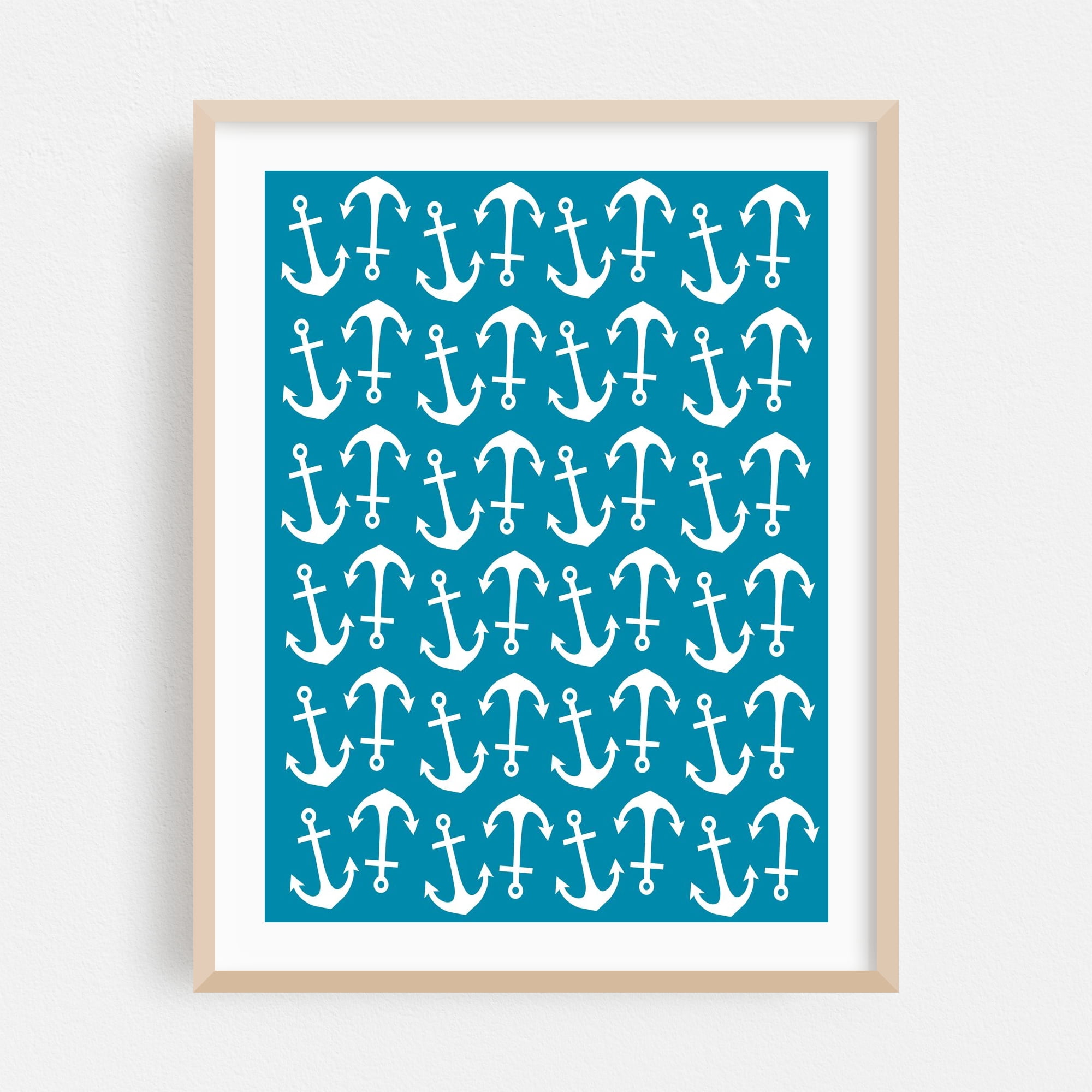 Sea anchors - Illustration Nautical Pattern Maritime Beach House ...