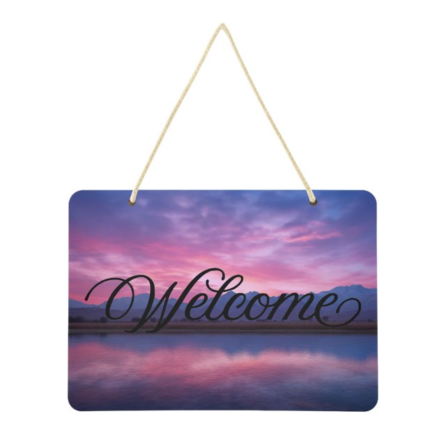 Sea and Mount Welcome Sign Front Door PVC 14x10 inch Hanger Hello Sign ...
