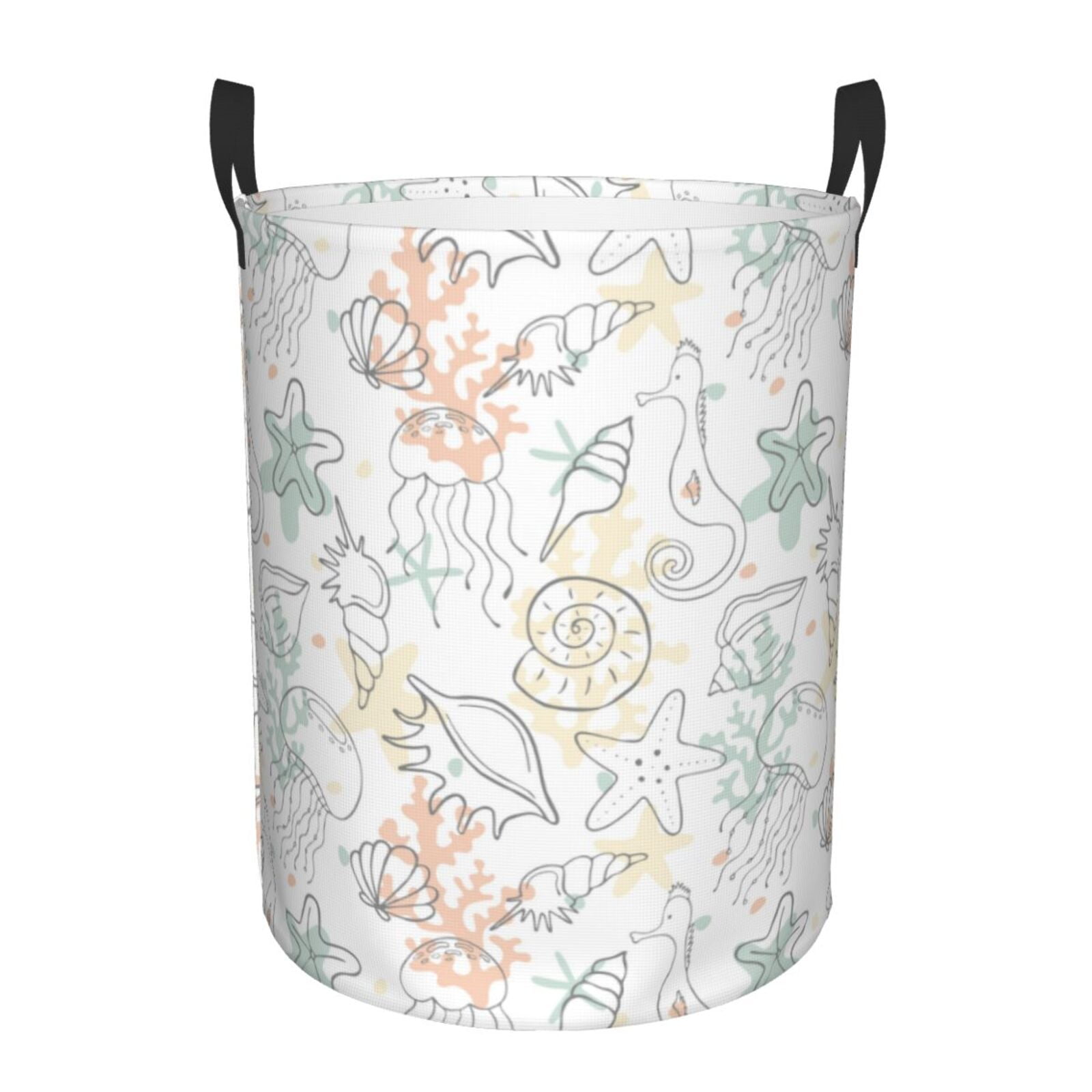 Sea animals Laundry Basket, Laundry Hamper Waterproof Laundry Bag ...