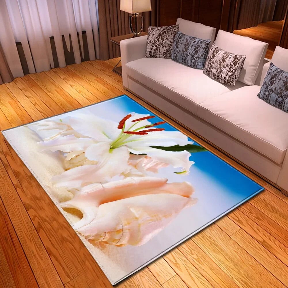 Sea beach conch sea urchin decoration carpet living room study bedroom ...