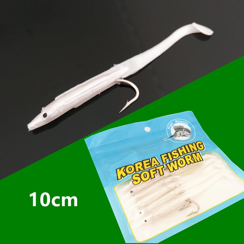 Sea fishing Luya bait with hook eel 10cm/2.5G T tail soft bait soft ...