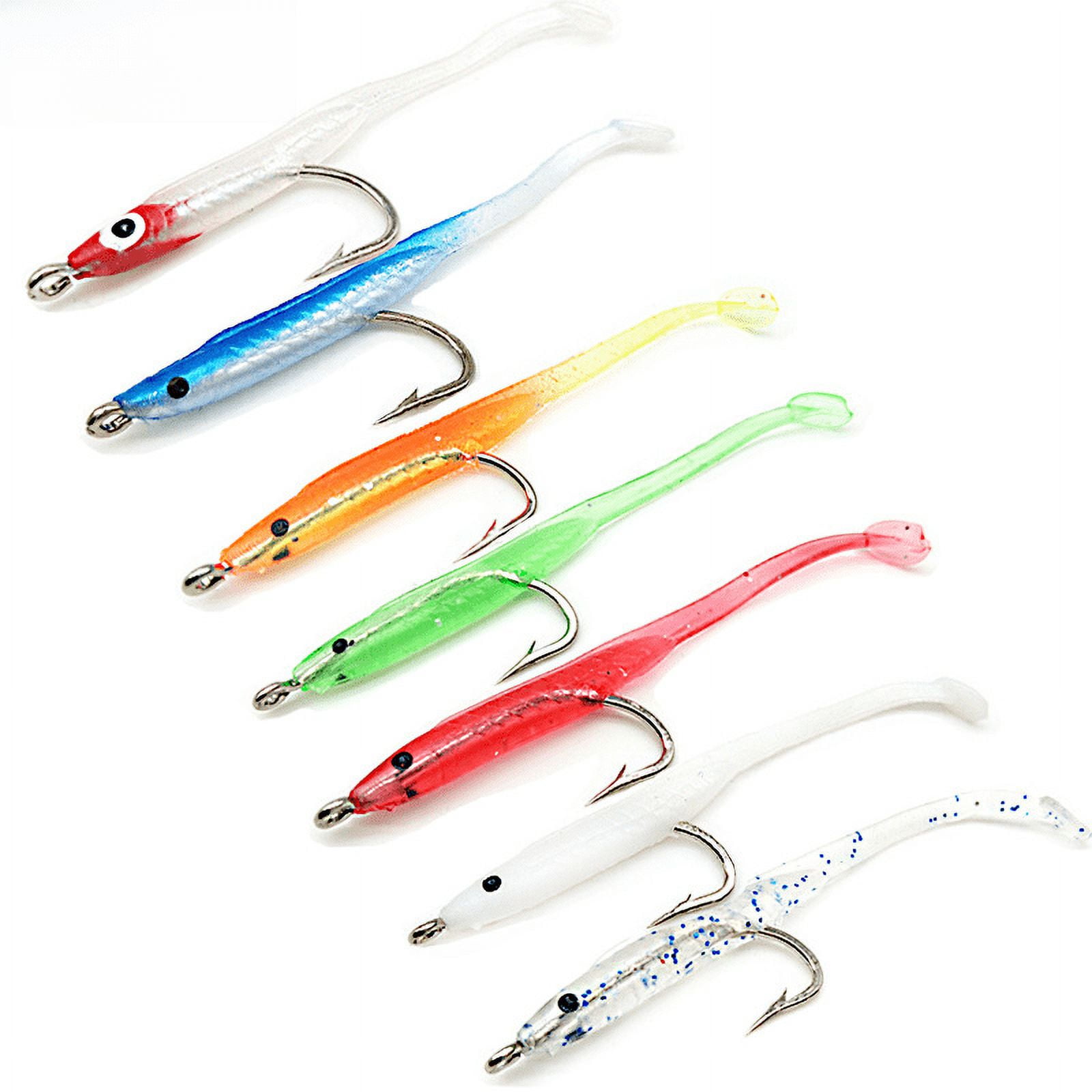Sea fishing bait with hook Eel 7cm/1G T tail soft bait bionic Soft Bait ...
