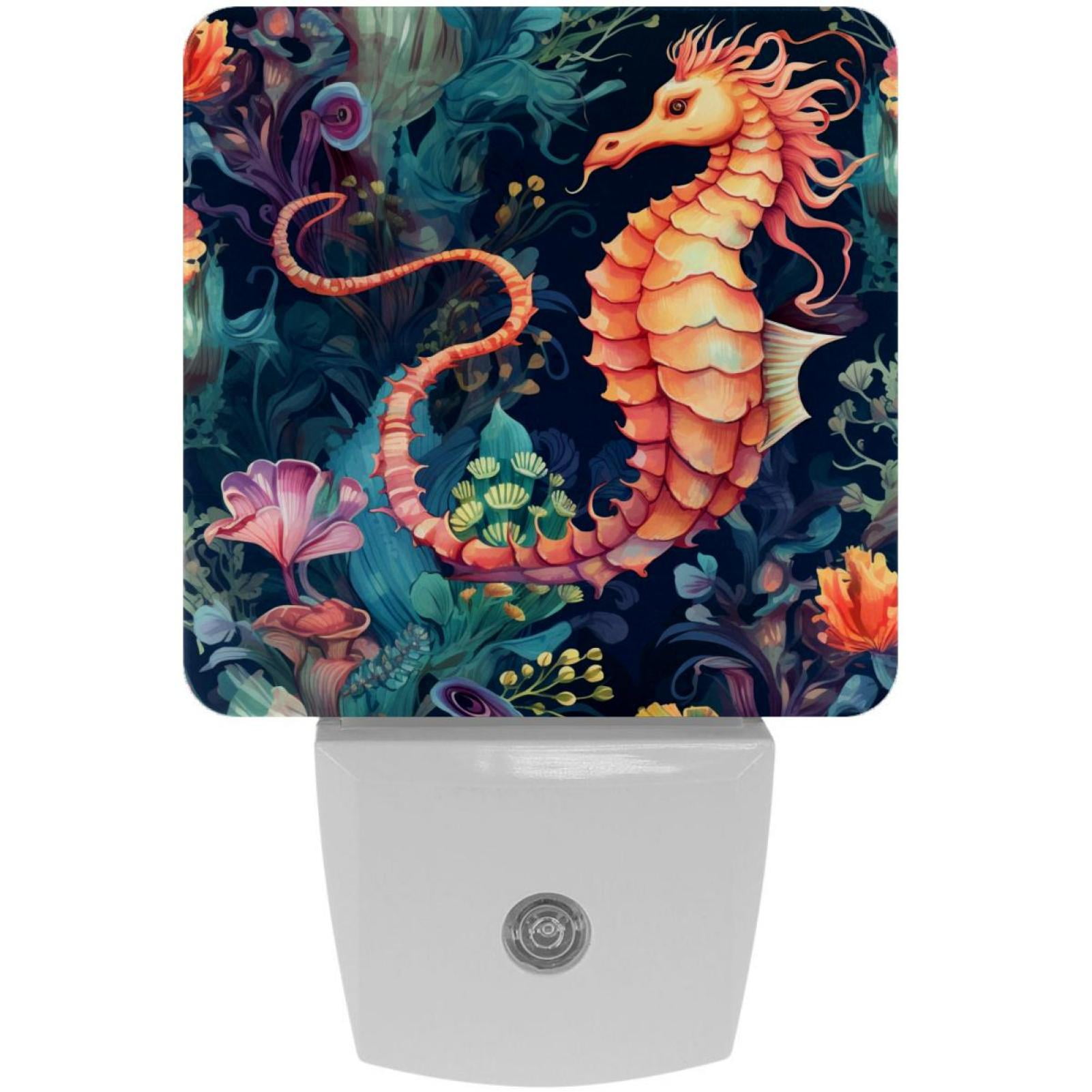 Sea horse LED Square Night Light - Small and Bright Square-shaped LED ...