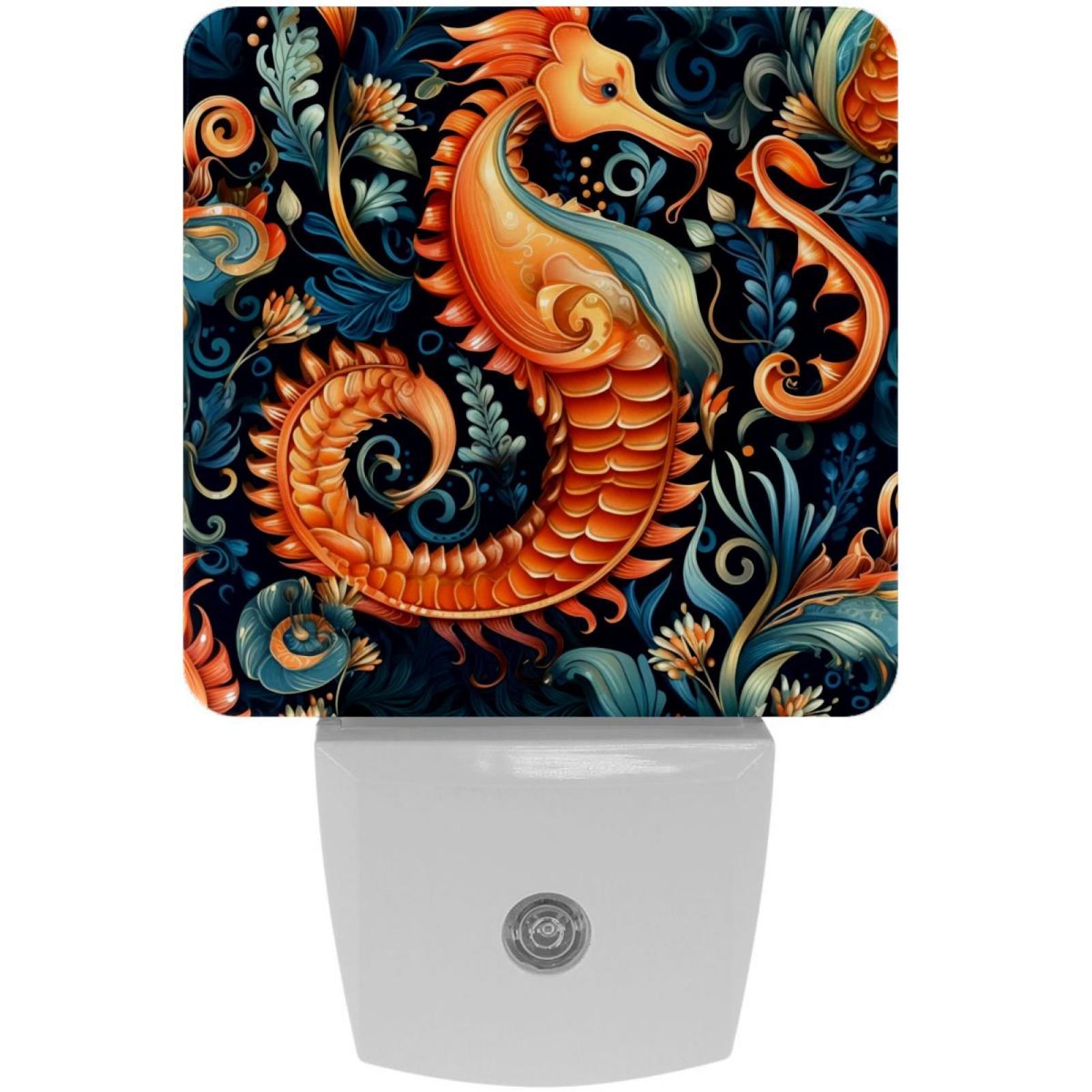 Sea horse LED Square Night Lights - Portable and Stylish for Bedroom ...