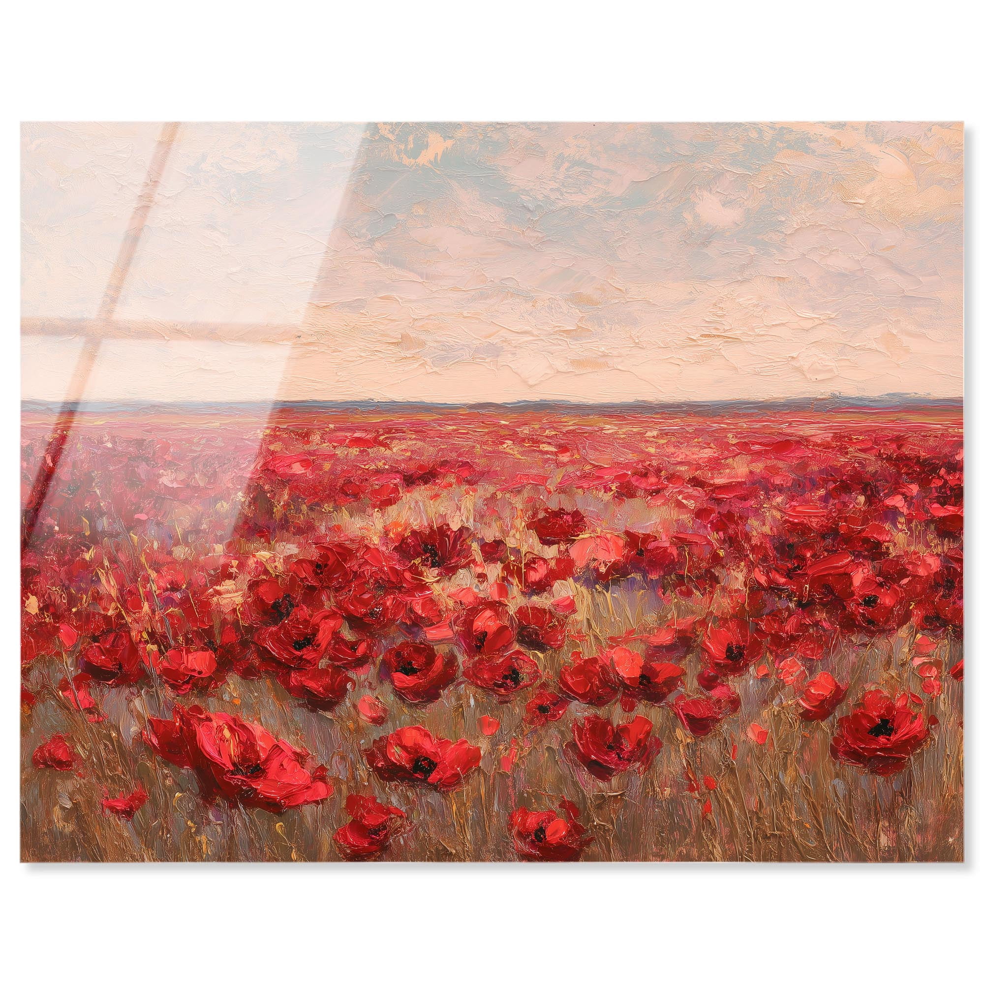 Sea of Red Poppies I Acrylic Western Wall Art by Art Remedy, Ready to ...