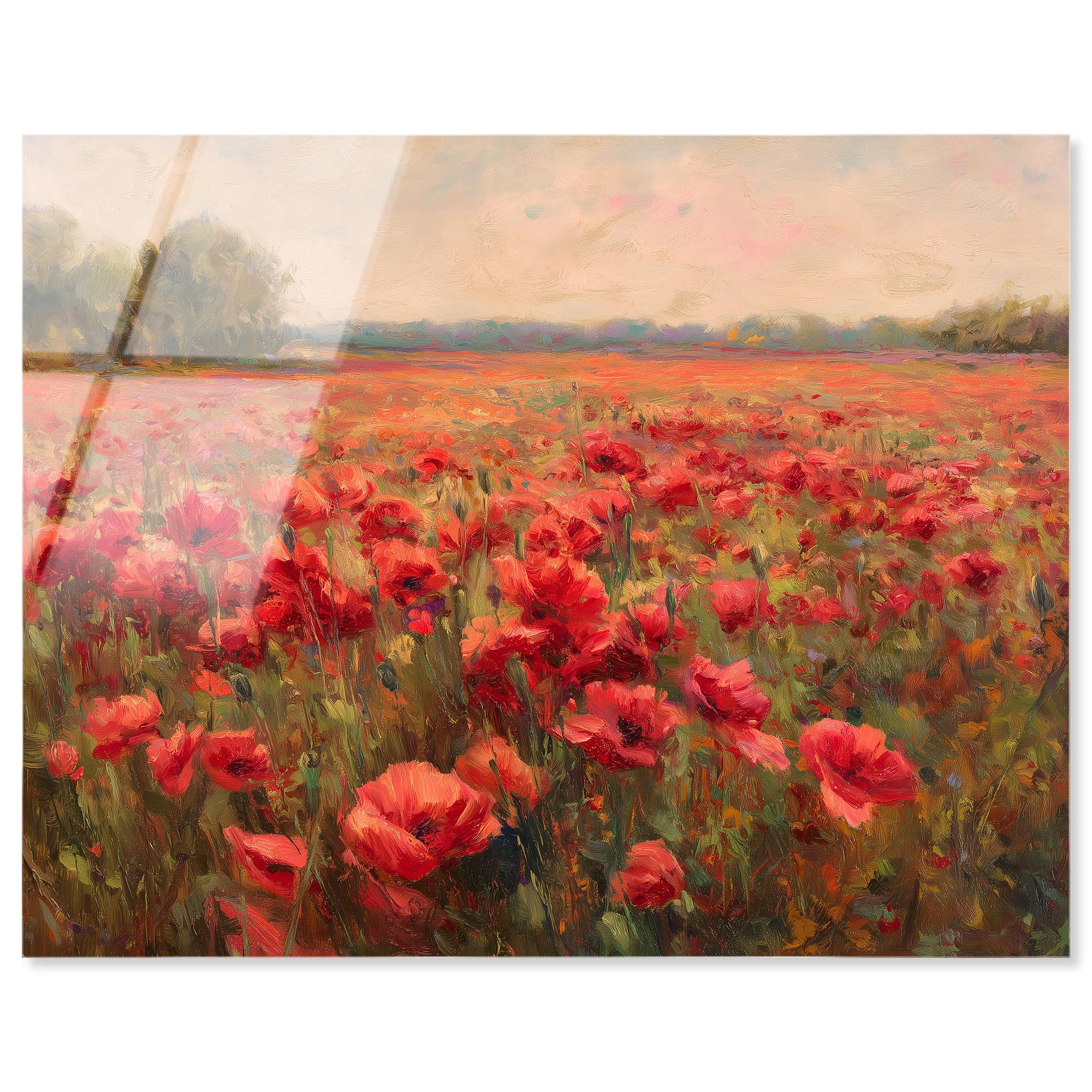 Sea of Red Poppies II Acrylic Western Wall Art by Art Remedy, Ready to ...