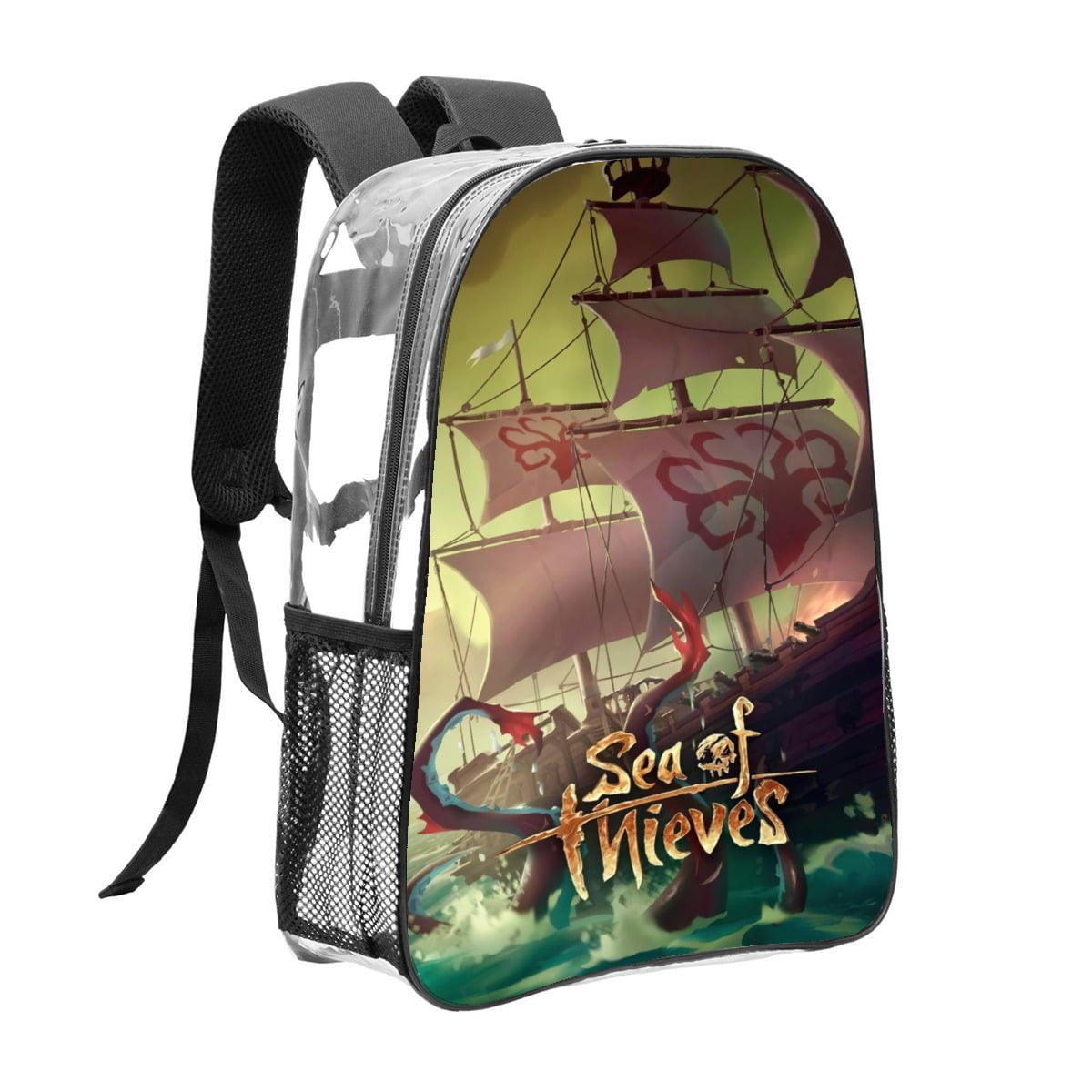 Sea of Thieves Pattern Transparent Backpack Lightweight And fashionable ...