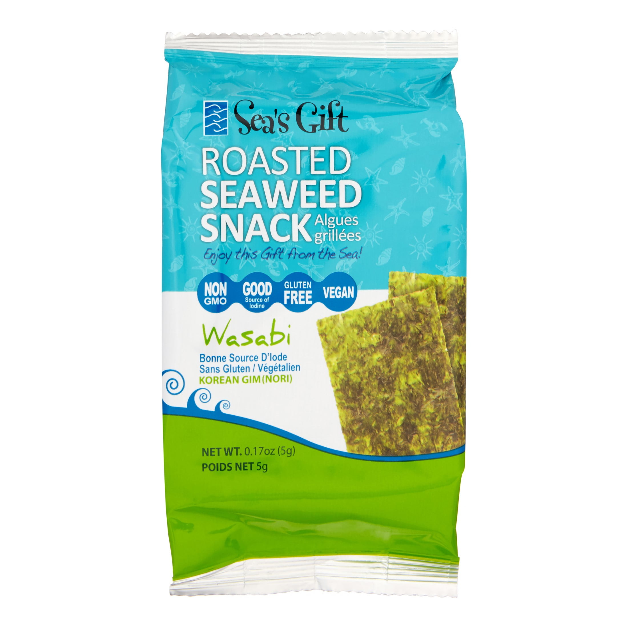 Sea's Gift Seaweed, Roasted Wasabi - Walmart.com