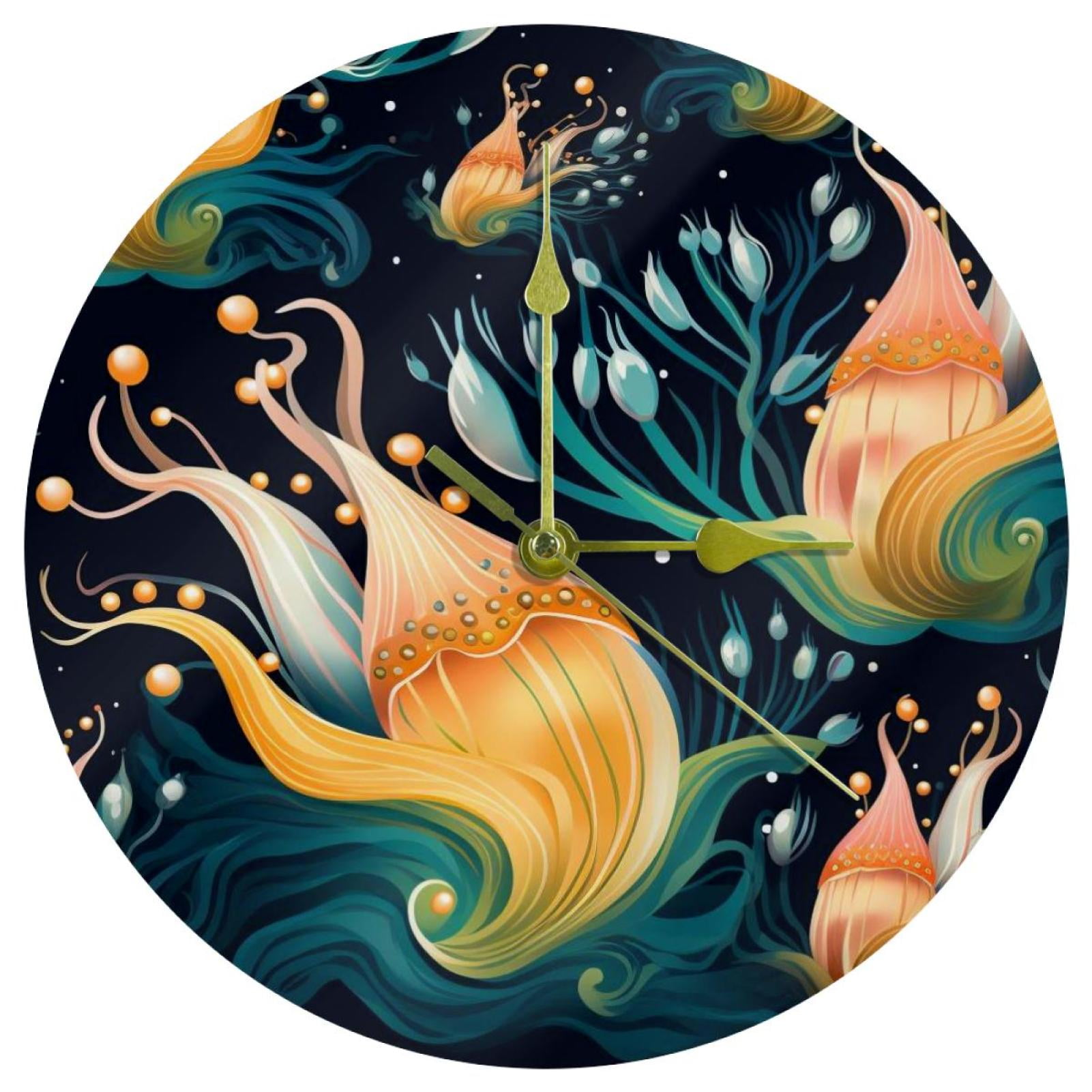 Sea slugs Acrylic Circular Wall Clock - Modern Design, Silent Sweep ...