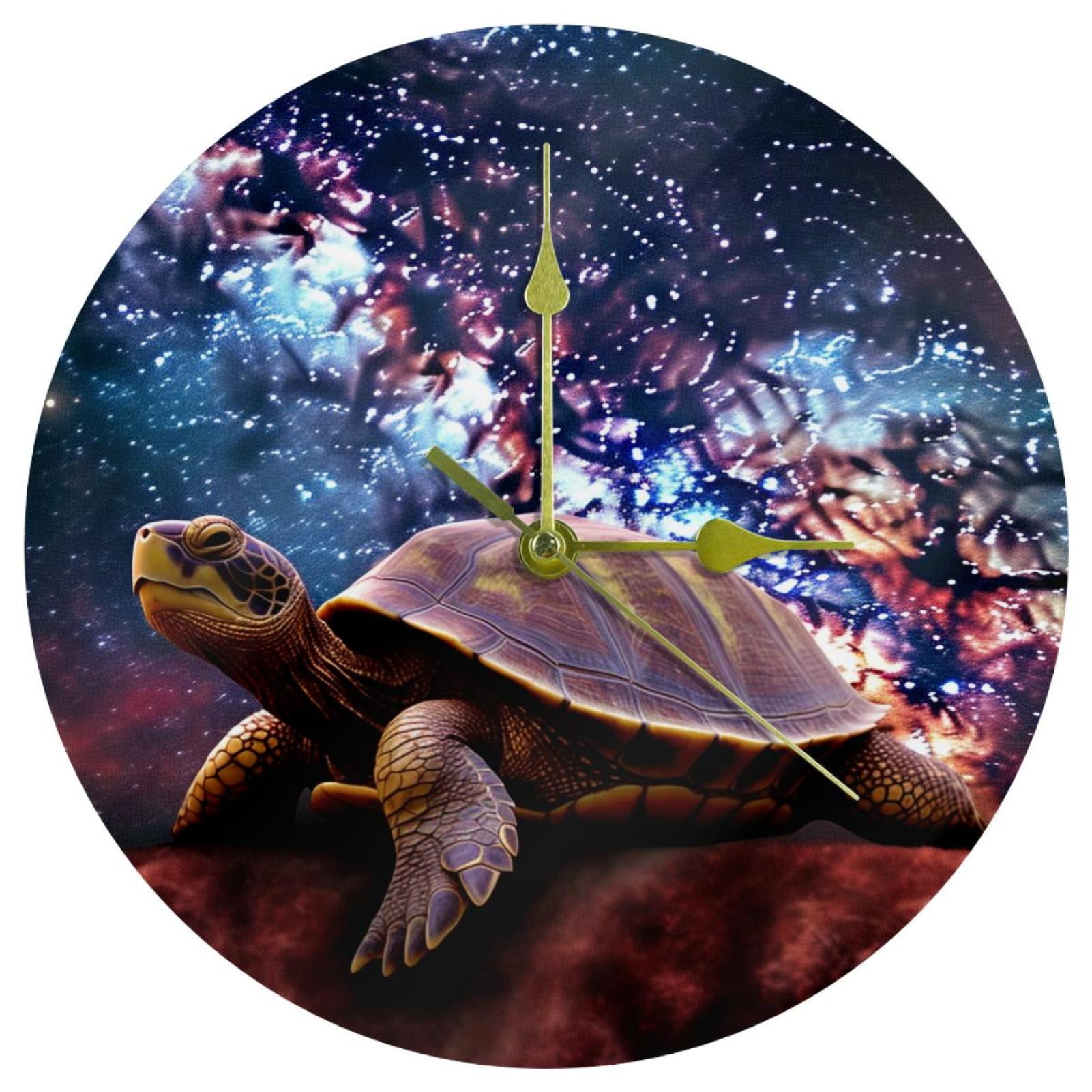 Sea turtle 9.8 Inch Round Acrylic Silent Non Ticking Battery Powered ...