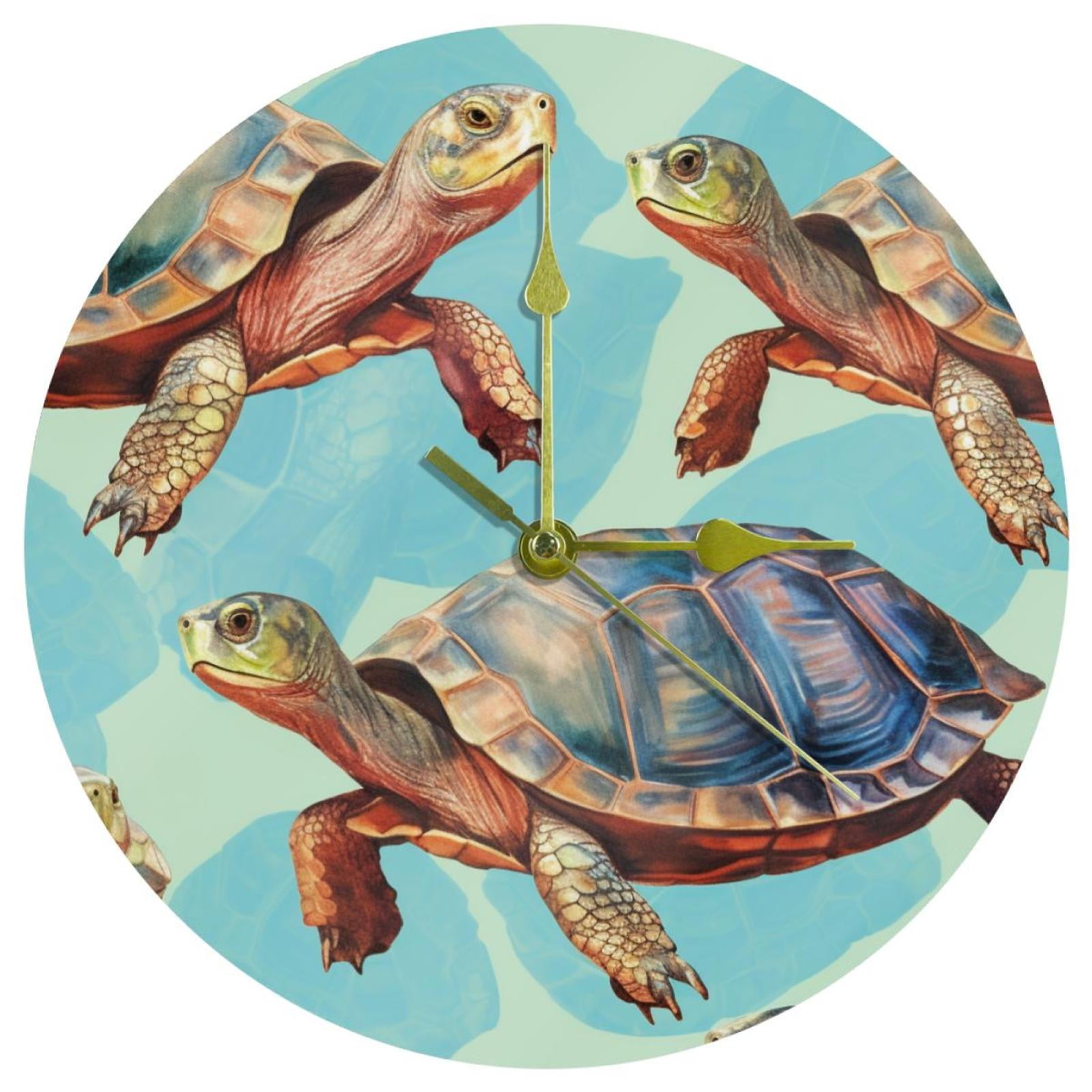 Sea turtle Circular Acrylic Wall Clock - Stylish Timepiece for Modern ...