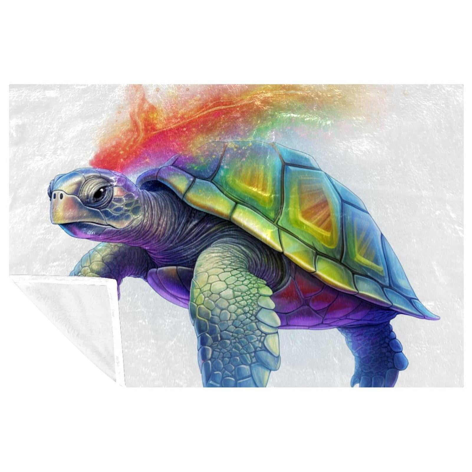 Sea turtle Customized Microfiber Throw Blanket: Soft, Warm, and Printed ...