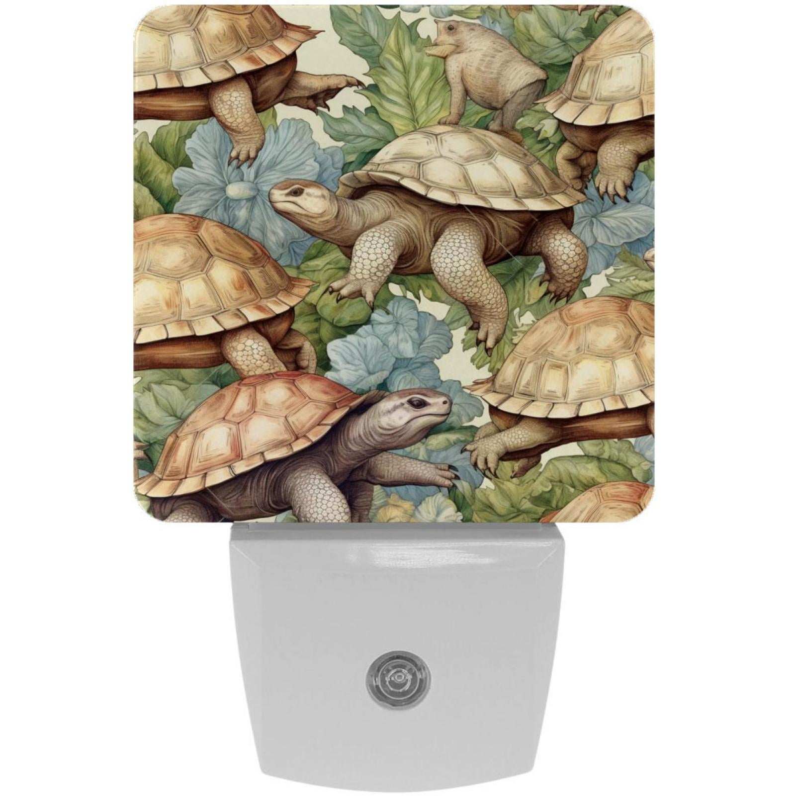 Sea turtle LED Square Night Light - Soft Glow Plug-in Lamp with Dusk to ...
