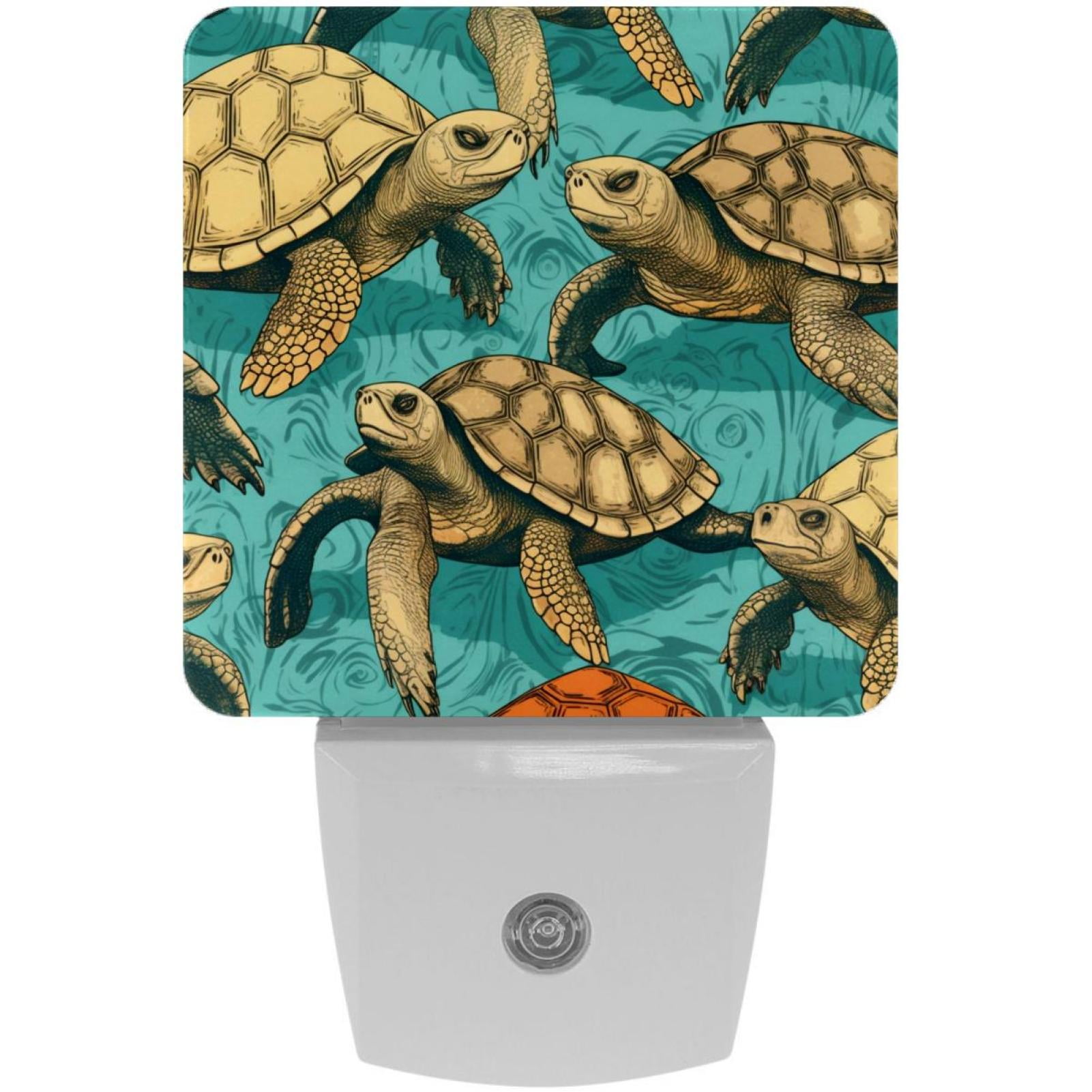Sea turtle LED Square Night Lights - Energy Efficient Plug-in Wall Lamp ...