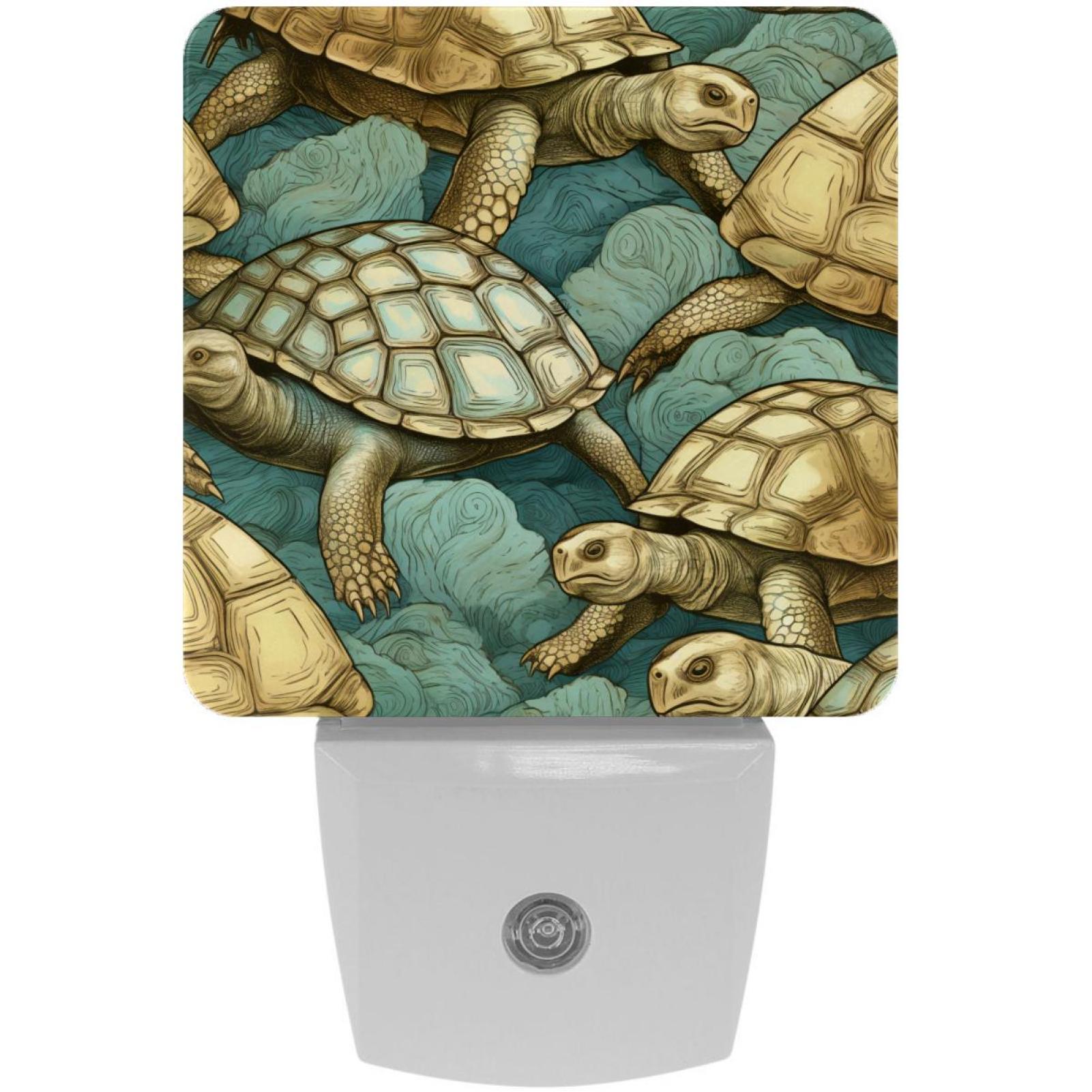 Sea turtle LED Square Night Lights - Modern Design, Soft Glow, Energy ...
