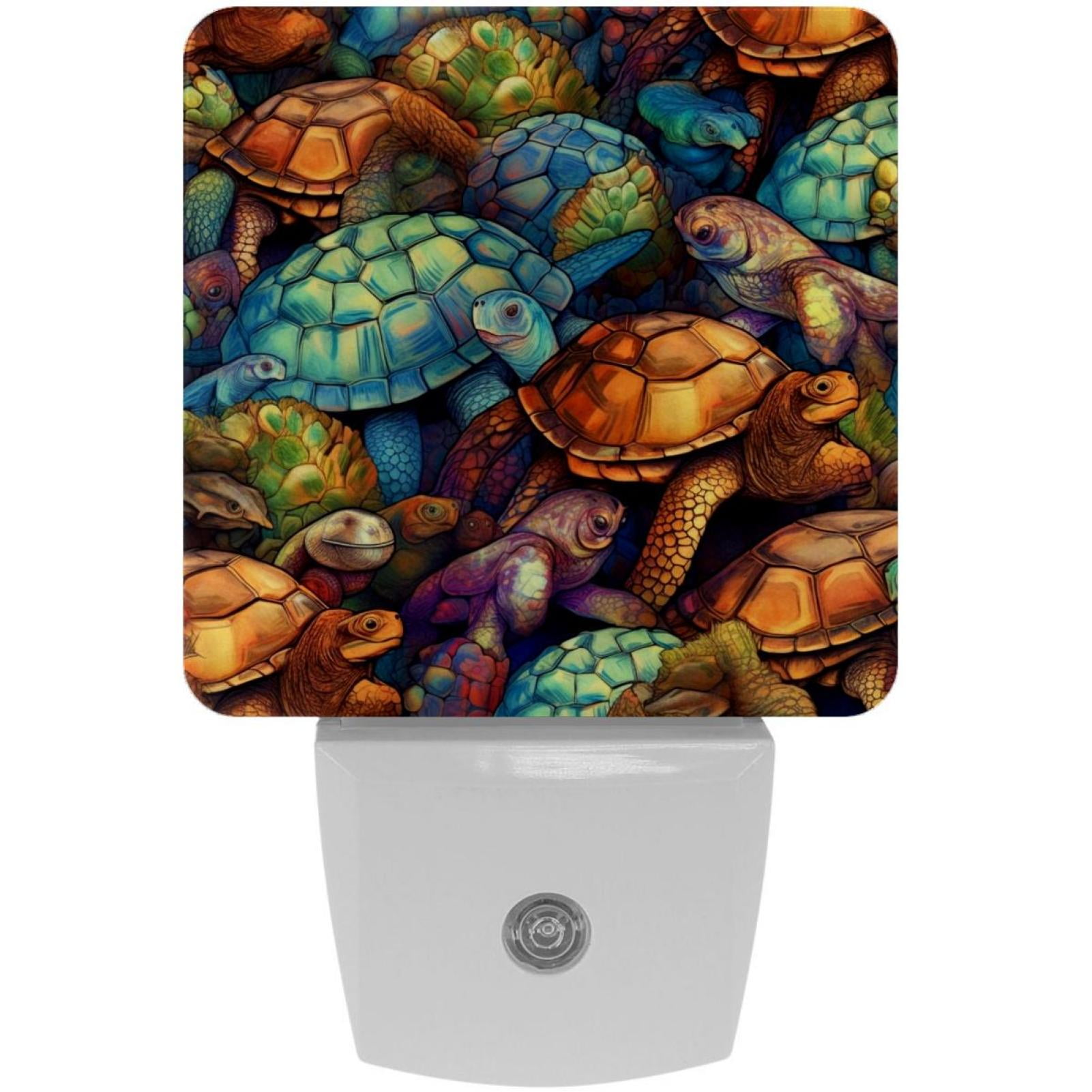 Sea turtle LED Square Night Lights - Modern Design, Soft Glow, Energy ...