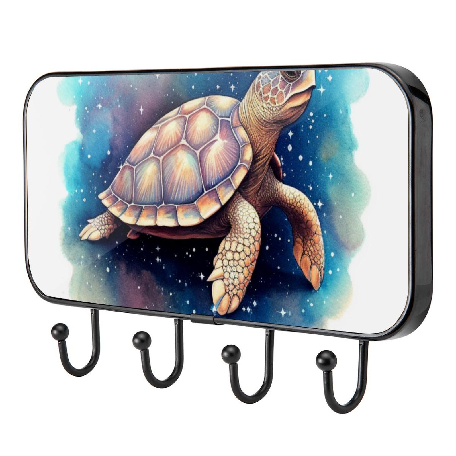 Sea turtle Self Adhesive Towel Coat Wood Iron Hooks for Home Keys Door ...